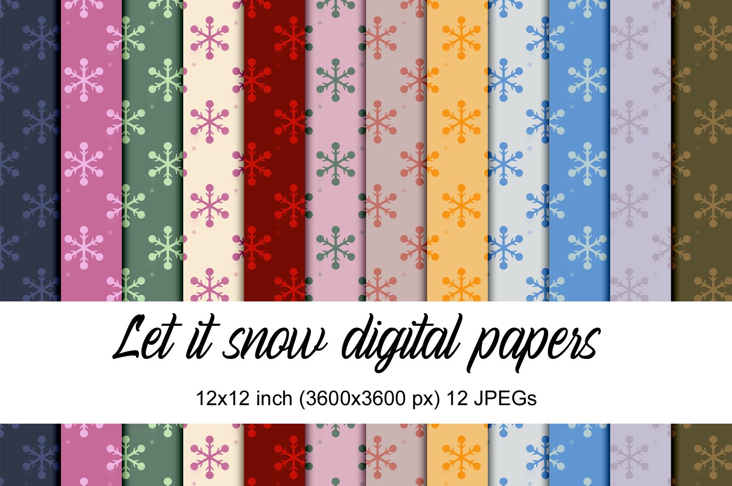 Let it snow 2 digital papers