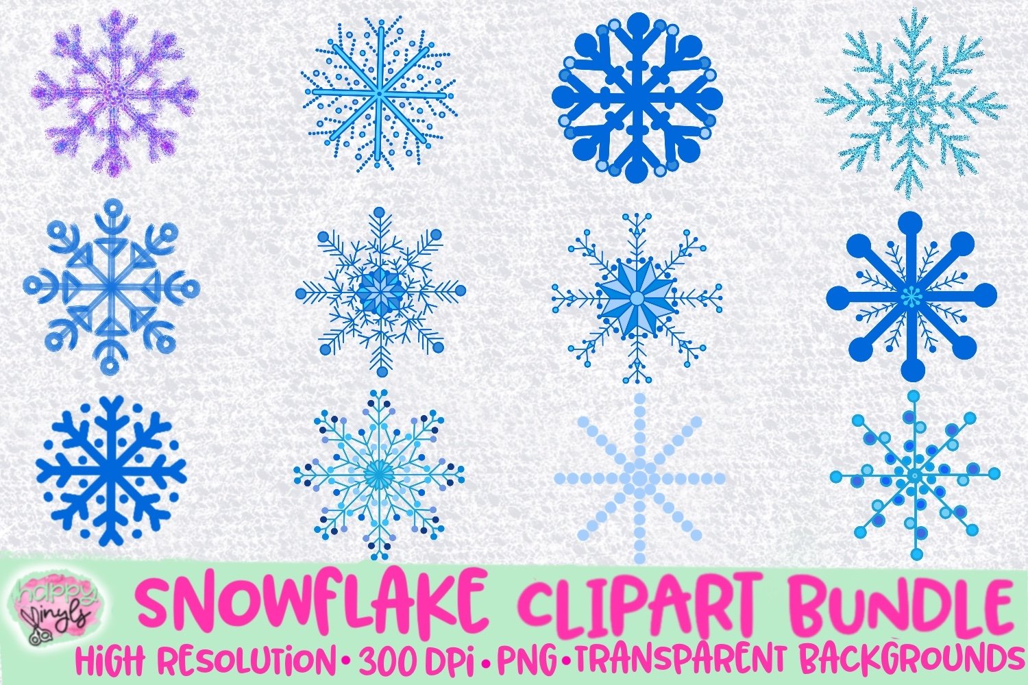 Simple Snowflake Clipart No Background