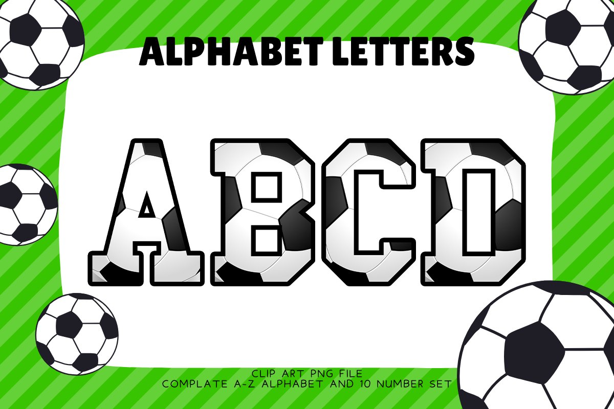 Soccer Ball Letters