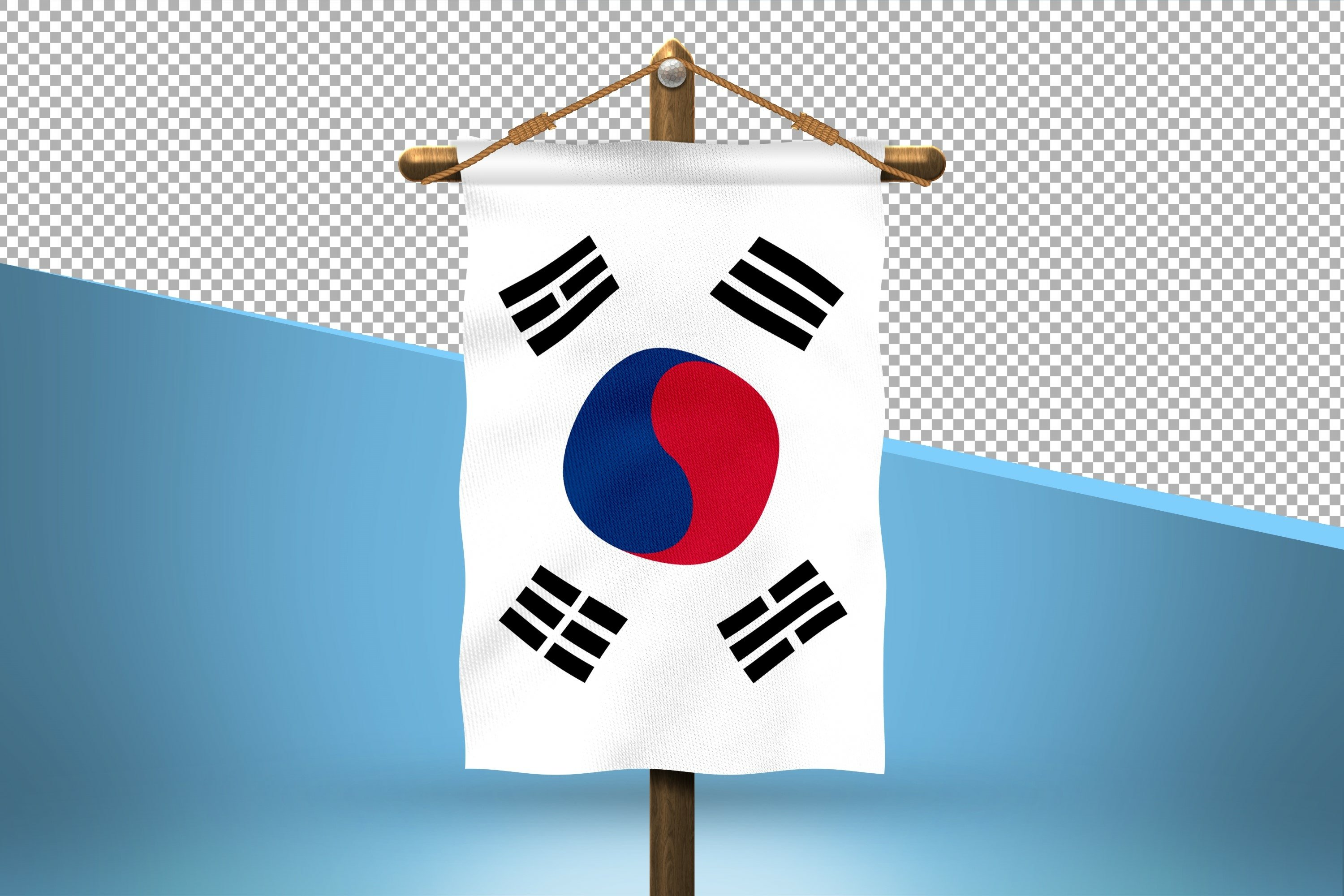 South Korea Hang Flag Design Background (1856793) | Illustrations ...