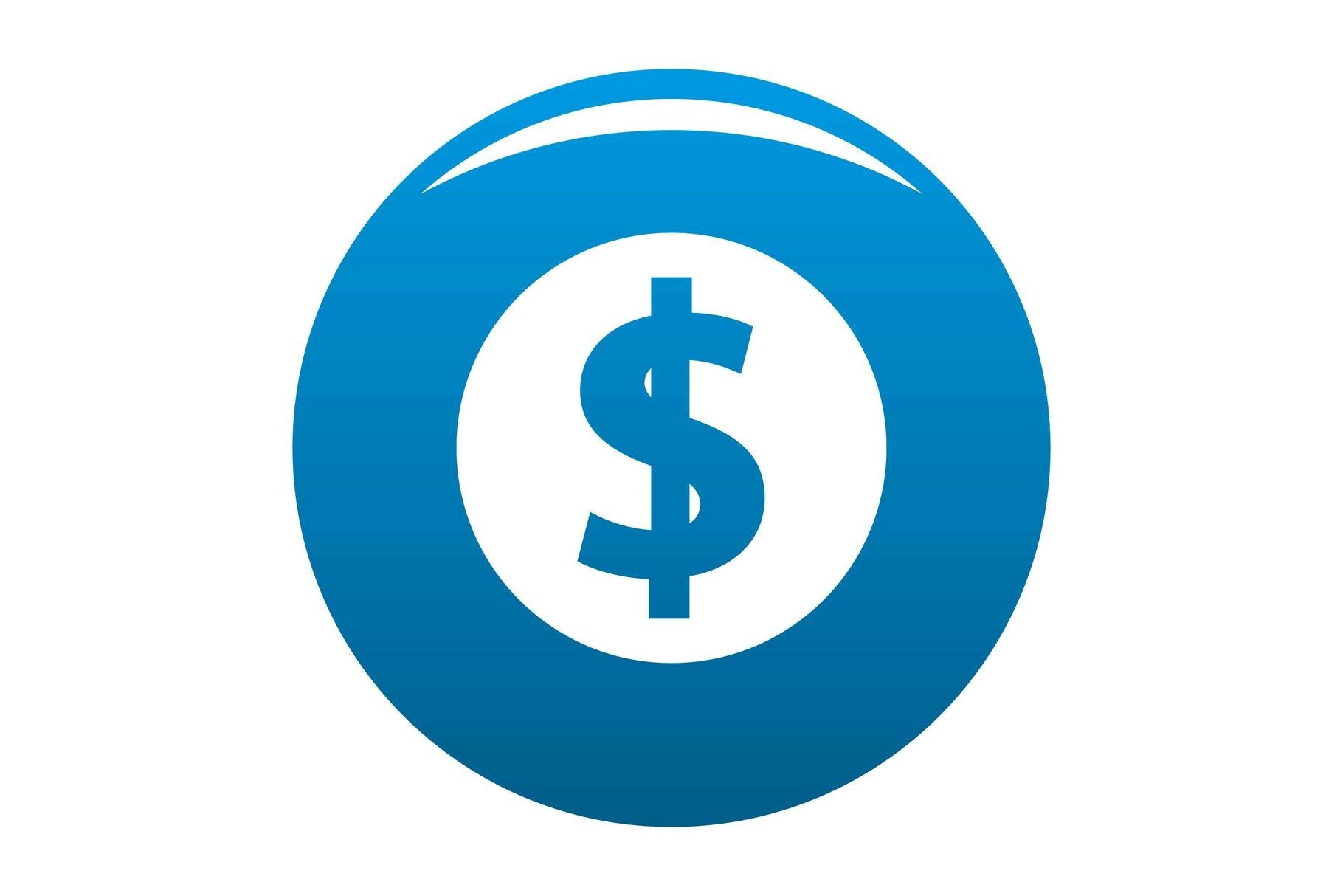 Dollar icon blue vector (1463914) | Icons | Design Bundles