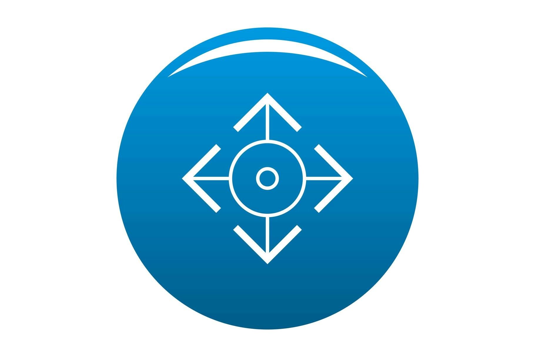 Easy target icon blue vector (1465219) | Icons | Design Bundles