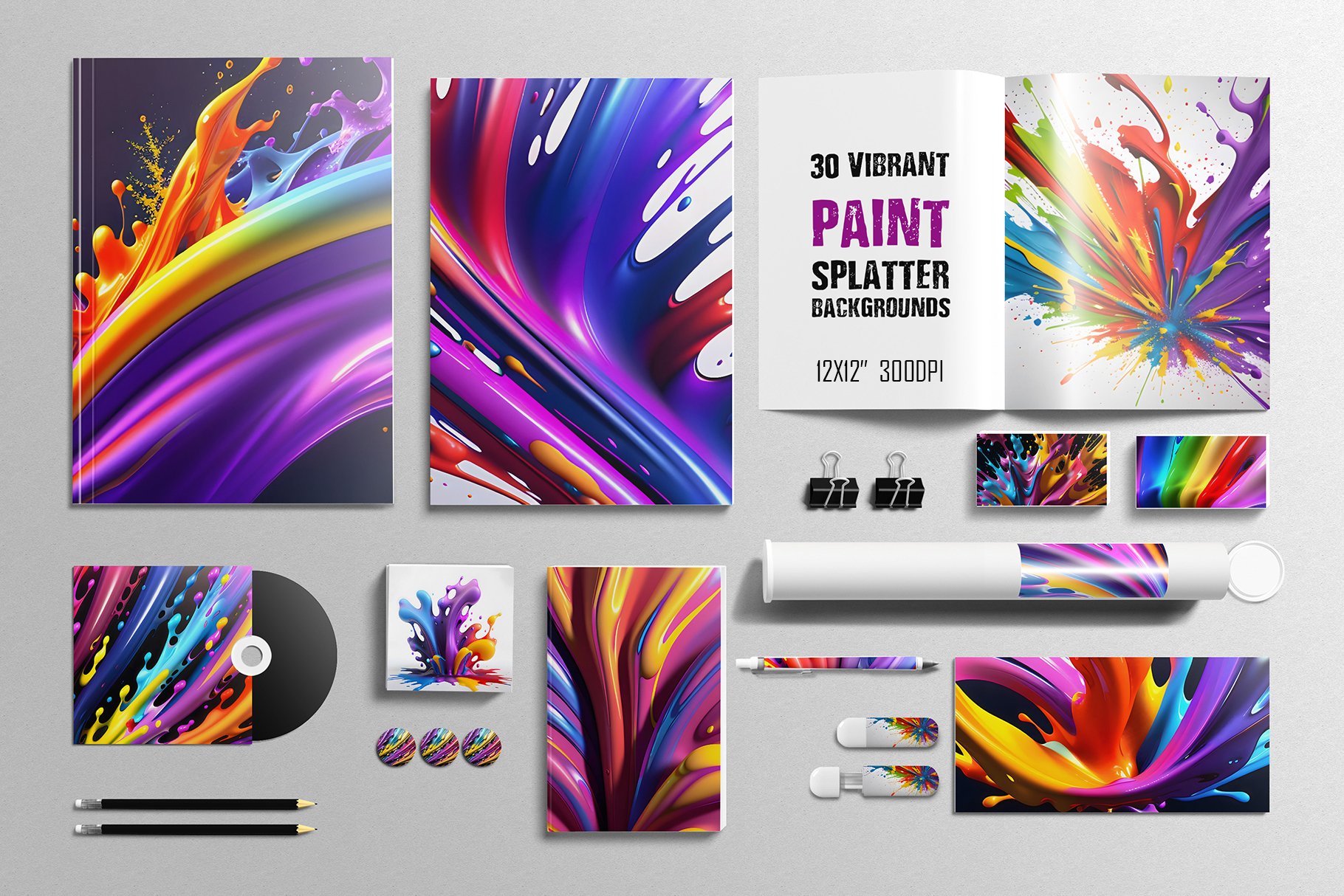 Purple Splatter Paint Backgrounds