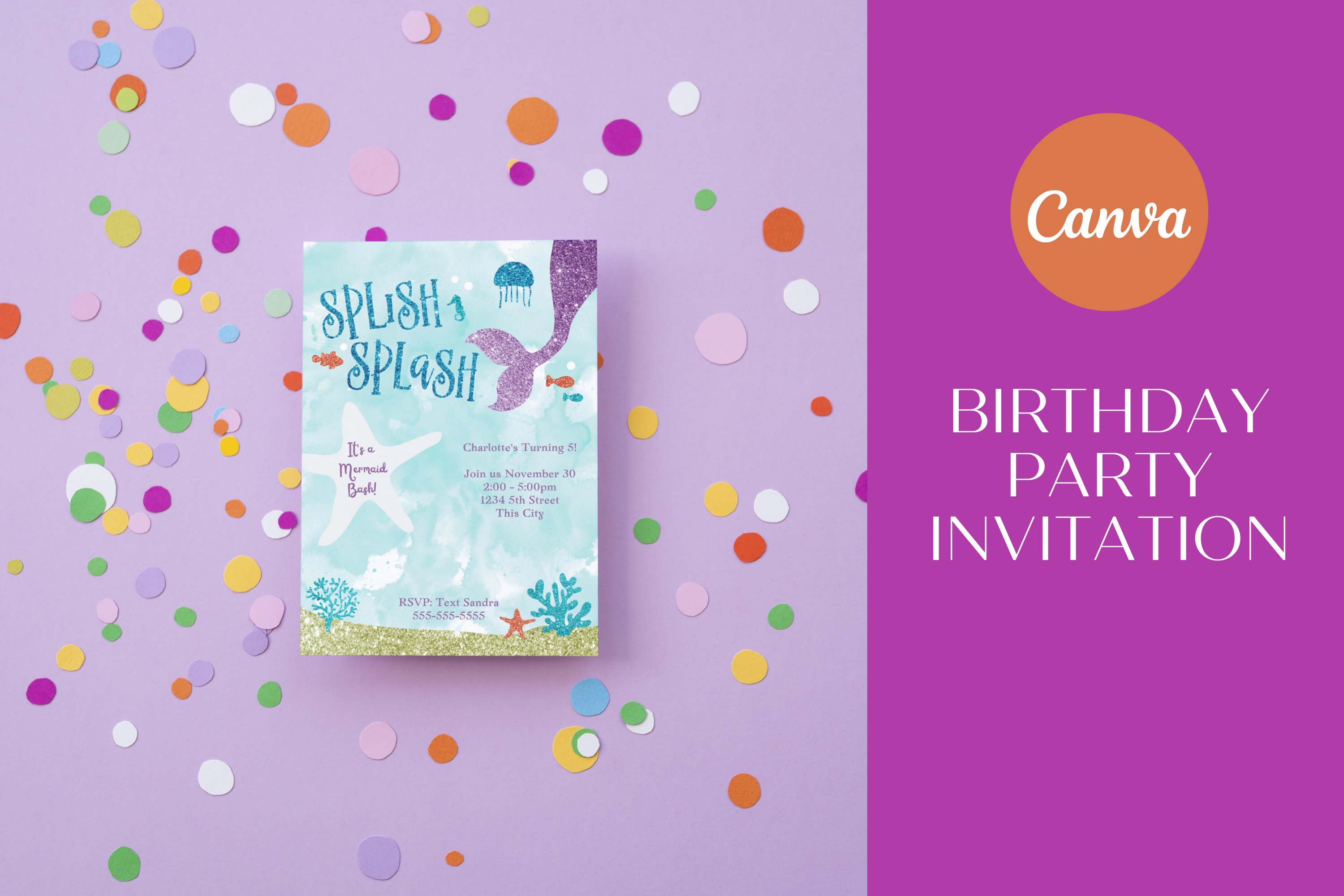 Splish Splash Mermaid Font Mermaid Splish Splash Pink Gold Birthday