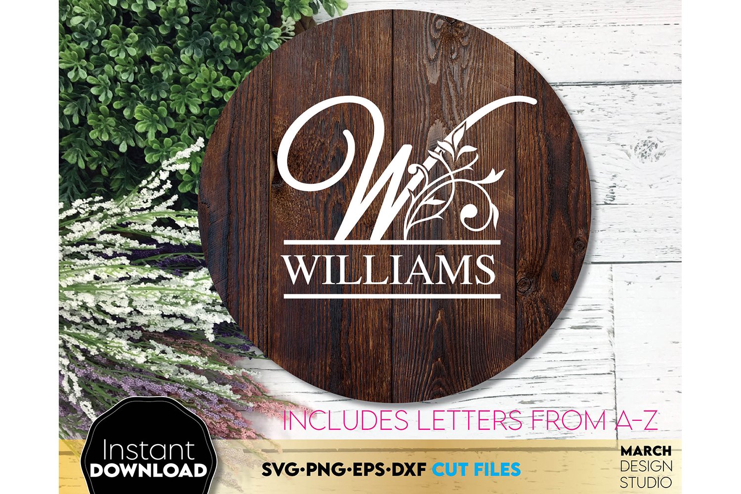Monogram Circle SVG | Letter Monogram SVG