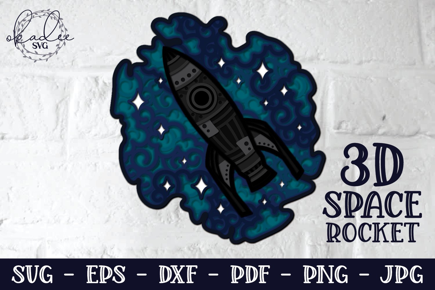 3D Space Rocket - Layered Mandala, Papercut (1458617) | Paper Cutting ...