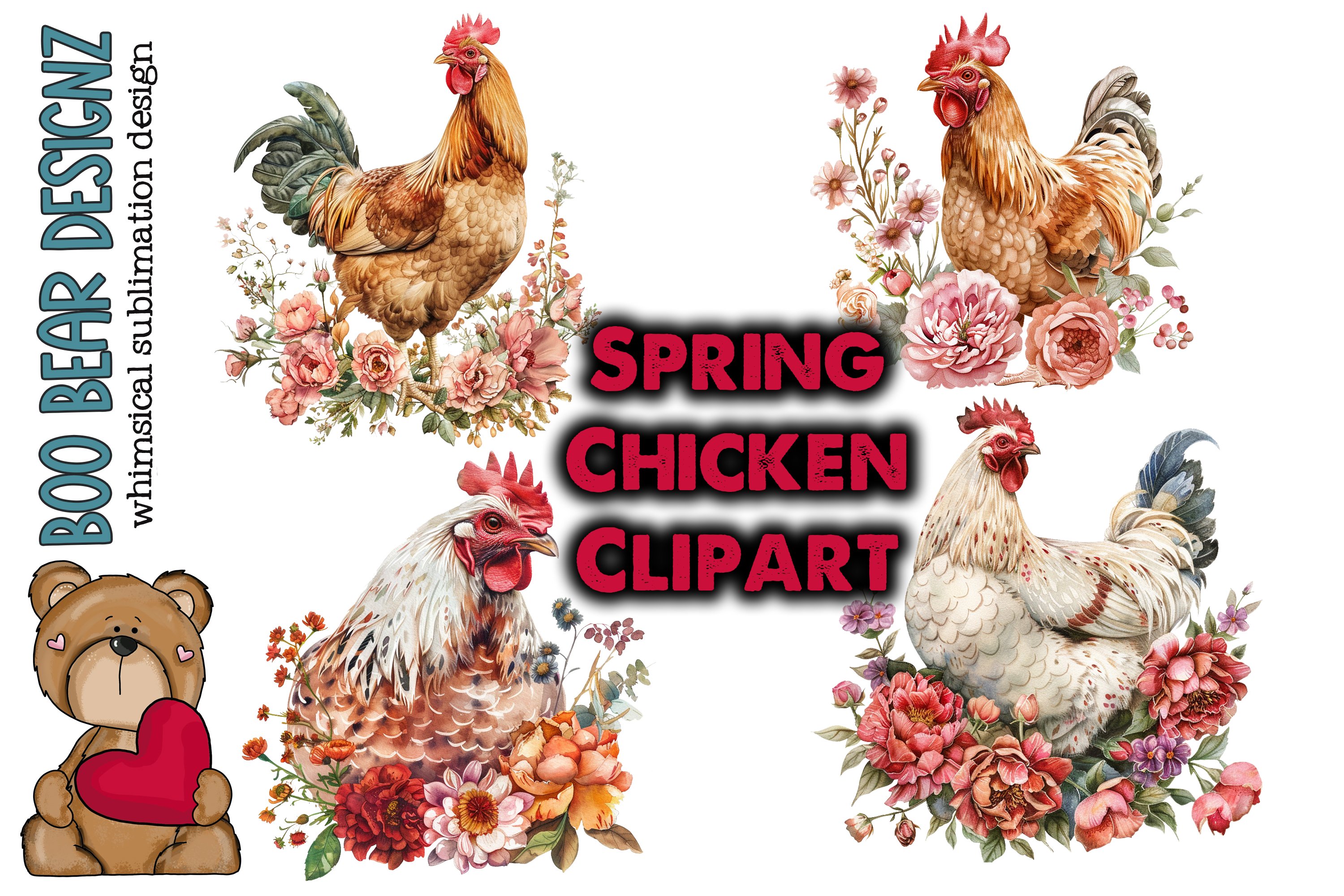 Spring Chicken Clip Art