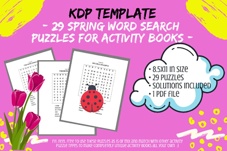 29 Assorted Spring Word Search Puzzles (1744822) | Customizable ...