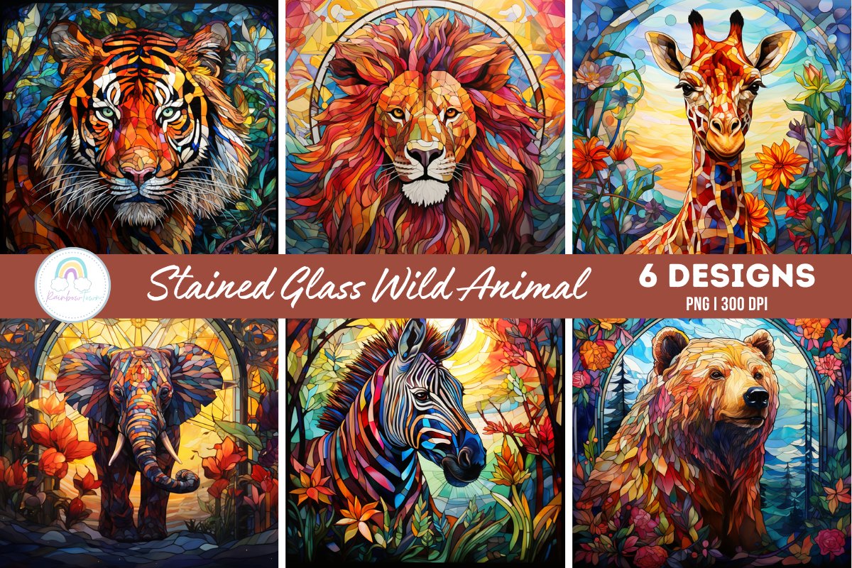 Glass Painting Designs Of Animals