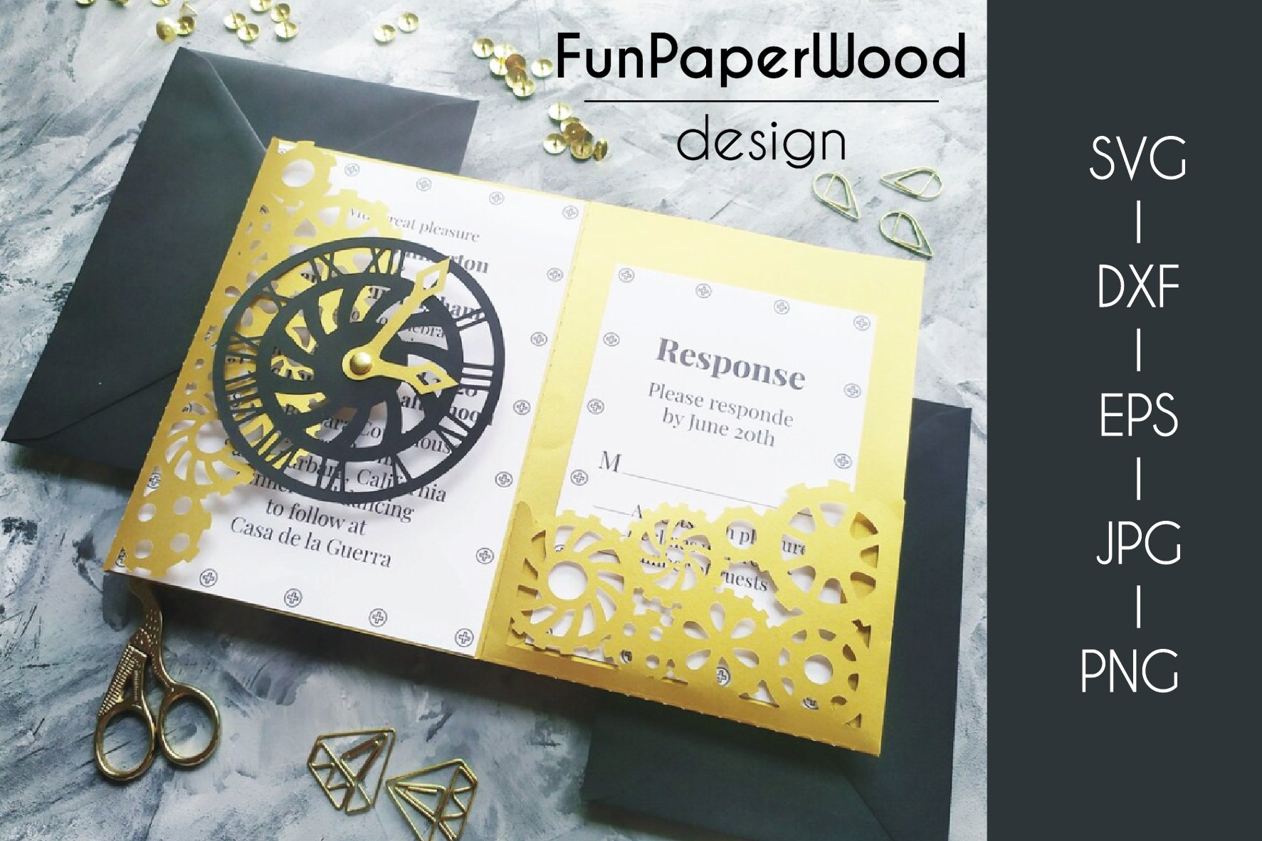 Steampunk Wedding Invitation Template