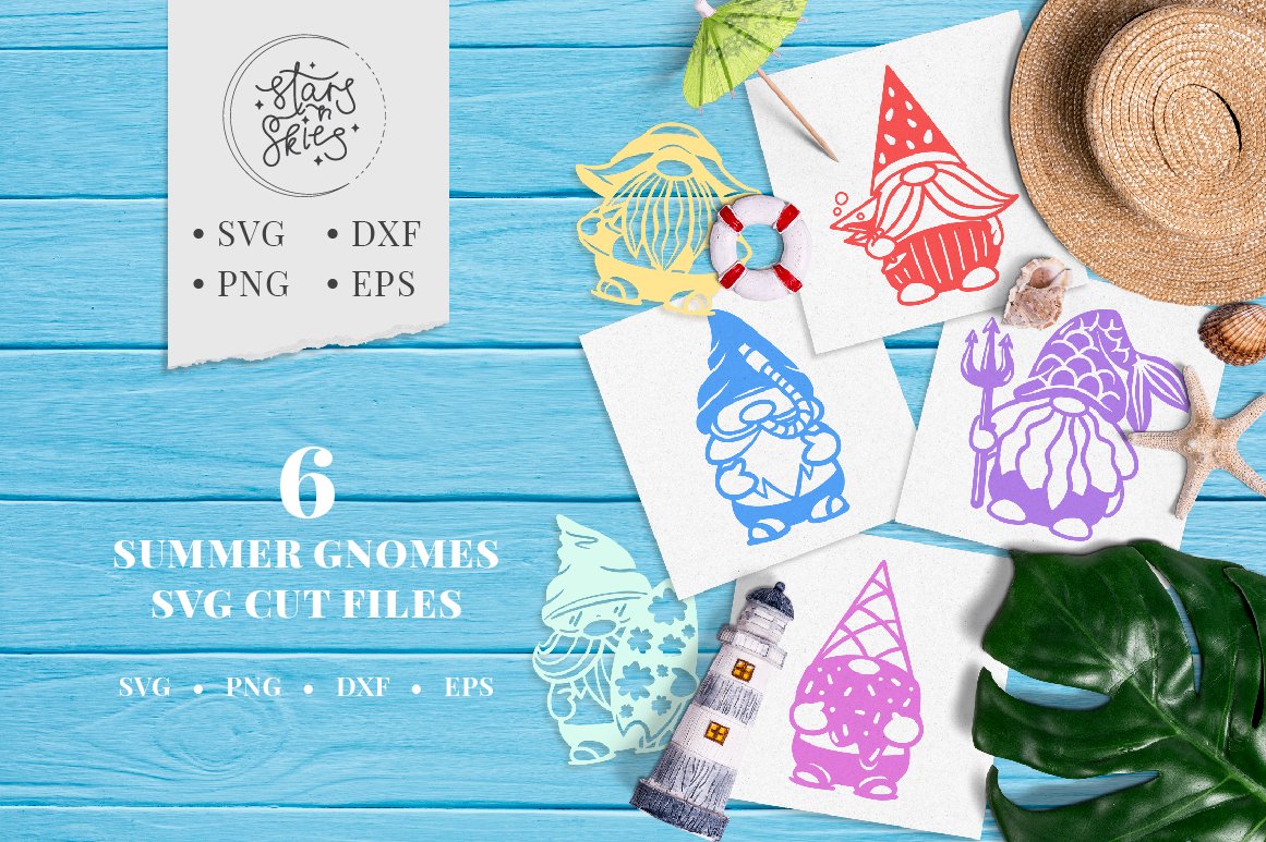 Summer Gnomes SVG Cut-Files (1387428) | SVGs | Design Bundles