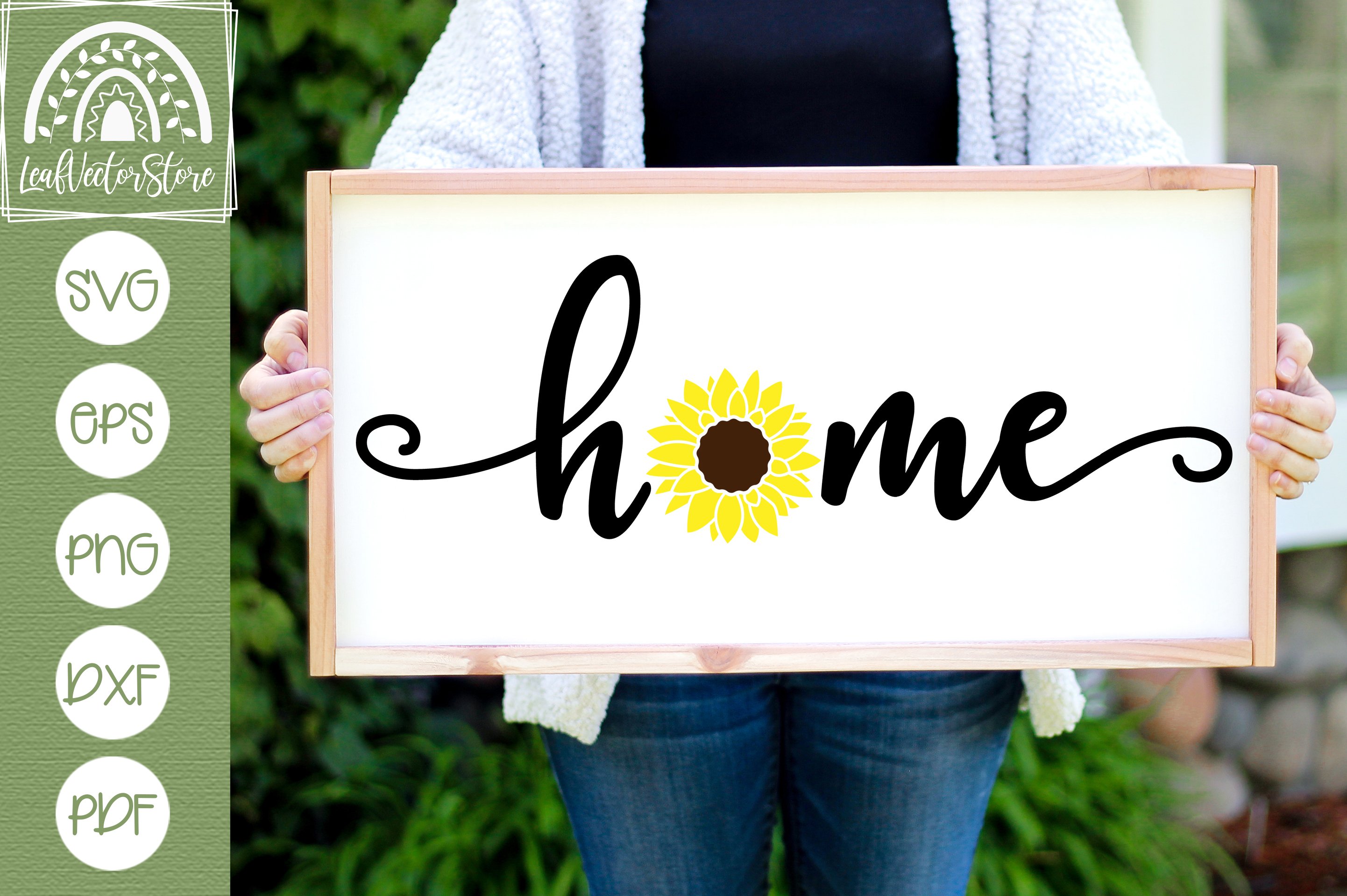 Sunflower Home Sign SVG, Sunflower Sign SVG