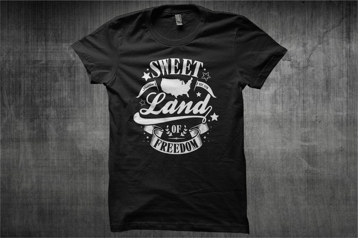 Typography American Themes - Sweet Land Of Freedom (1444570 ...