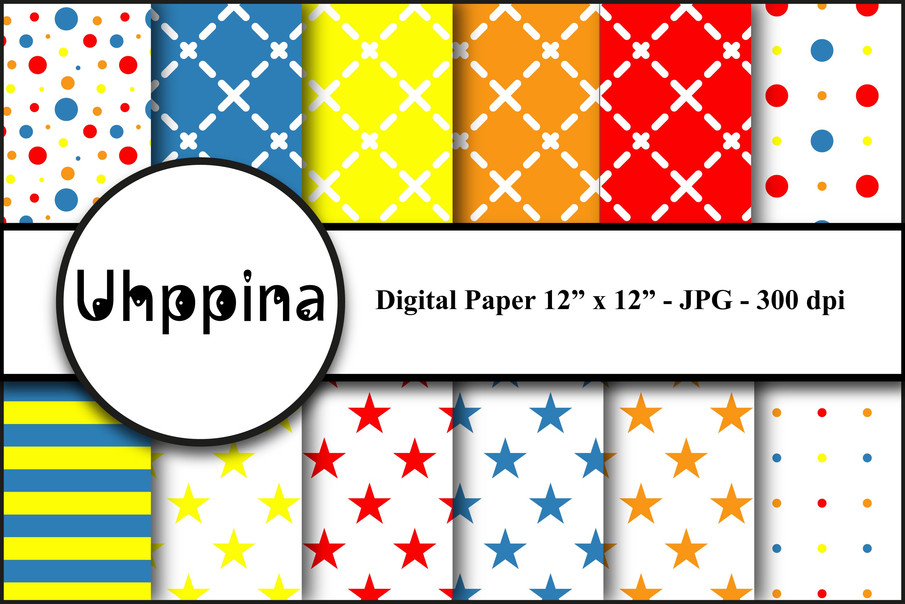 Kit 'Magic 14' Digital Paper (1760943) | Patterns | Design Bundles