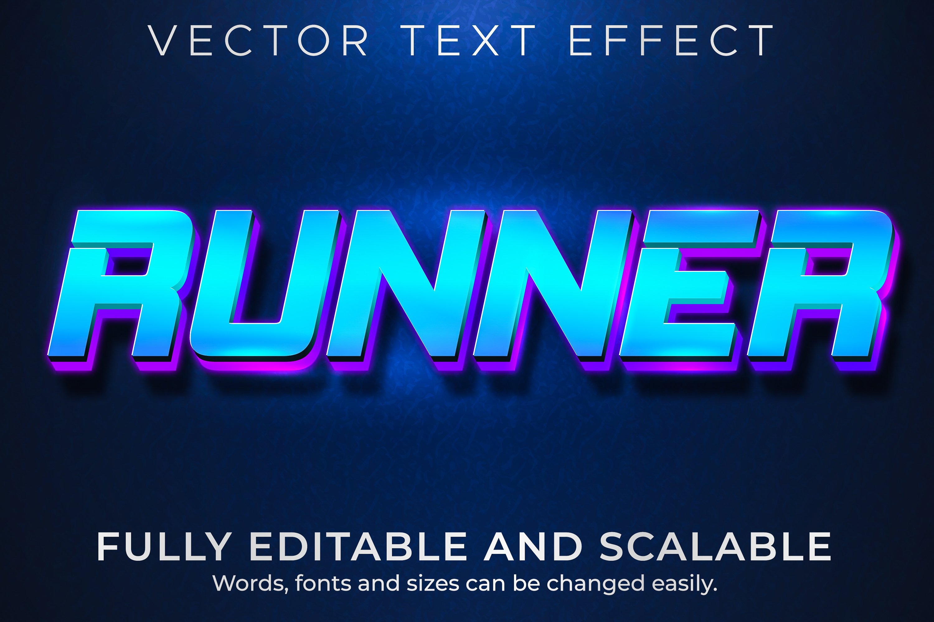 Runner text effect, editable sport and speed text style (1452836 ...