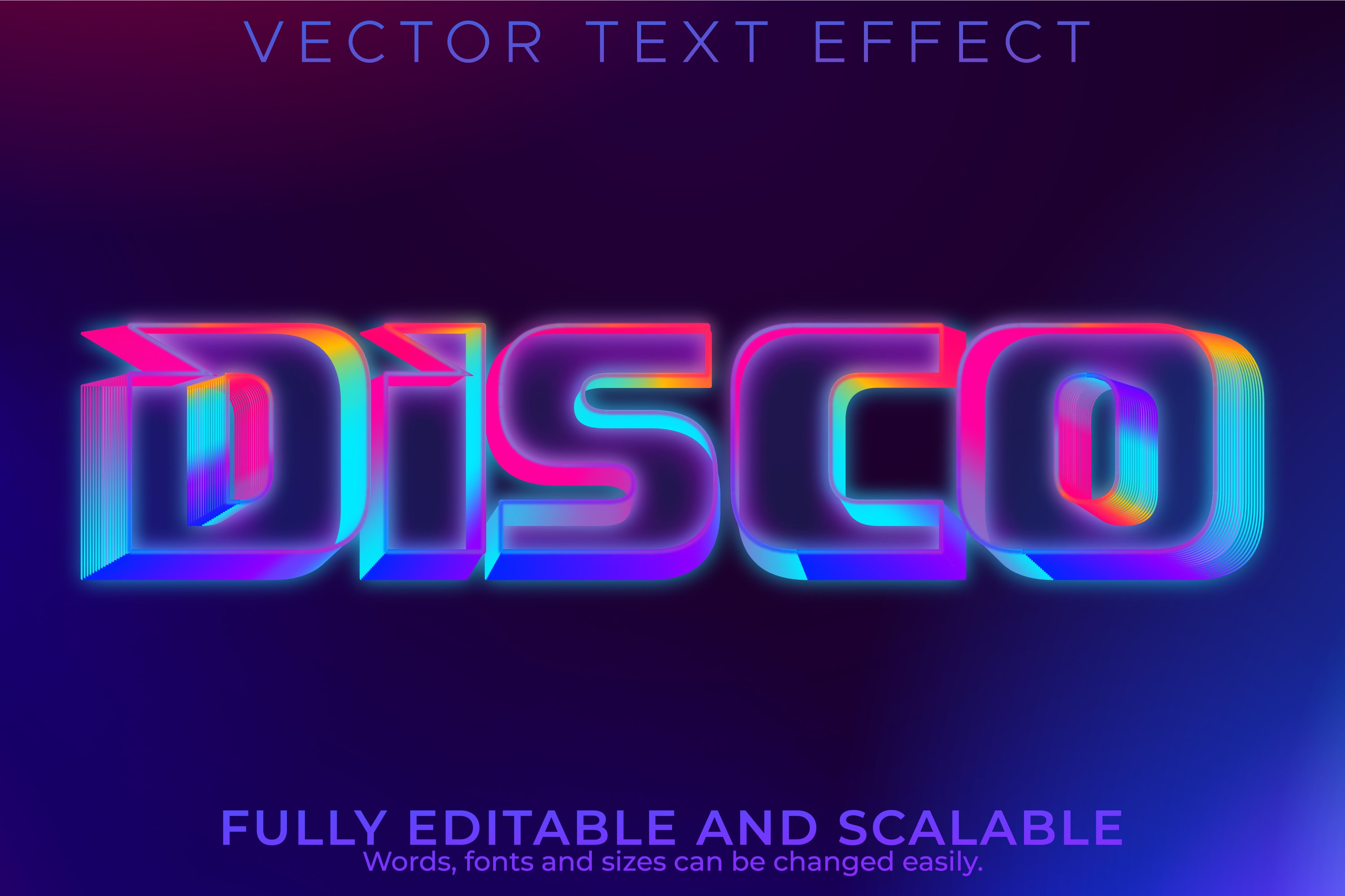 Disco text effect, editable neon and club text style (1792508 ...