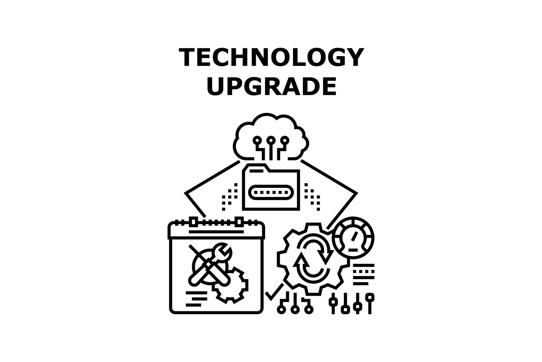 Technology upgrade icon vector illustration (1790593)