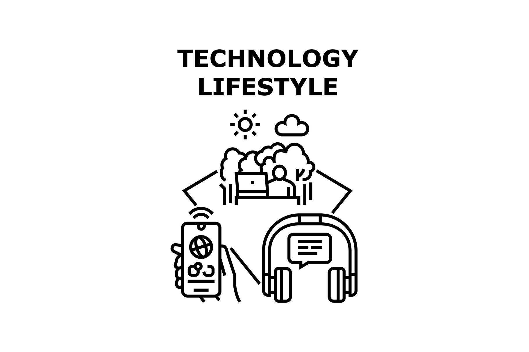Technology lifestyle icon vector illustration (1790607) | Icons ...