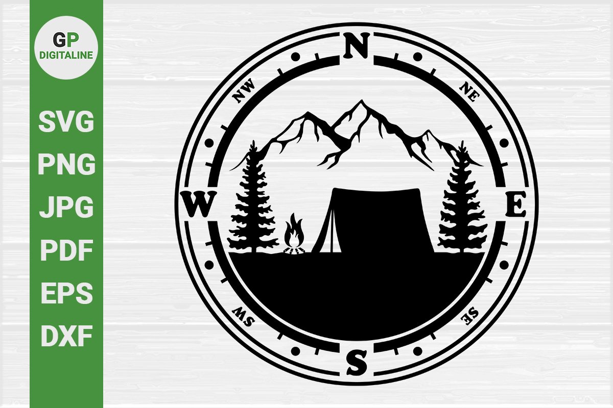 Camping Compass Clipart