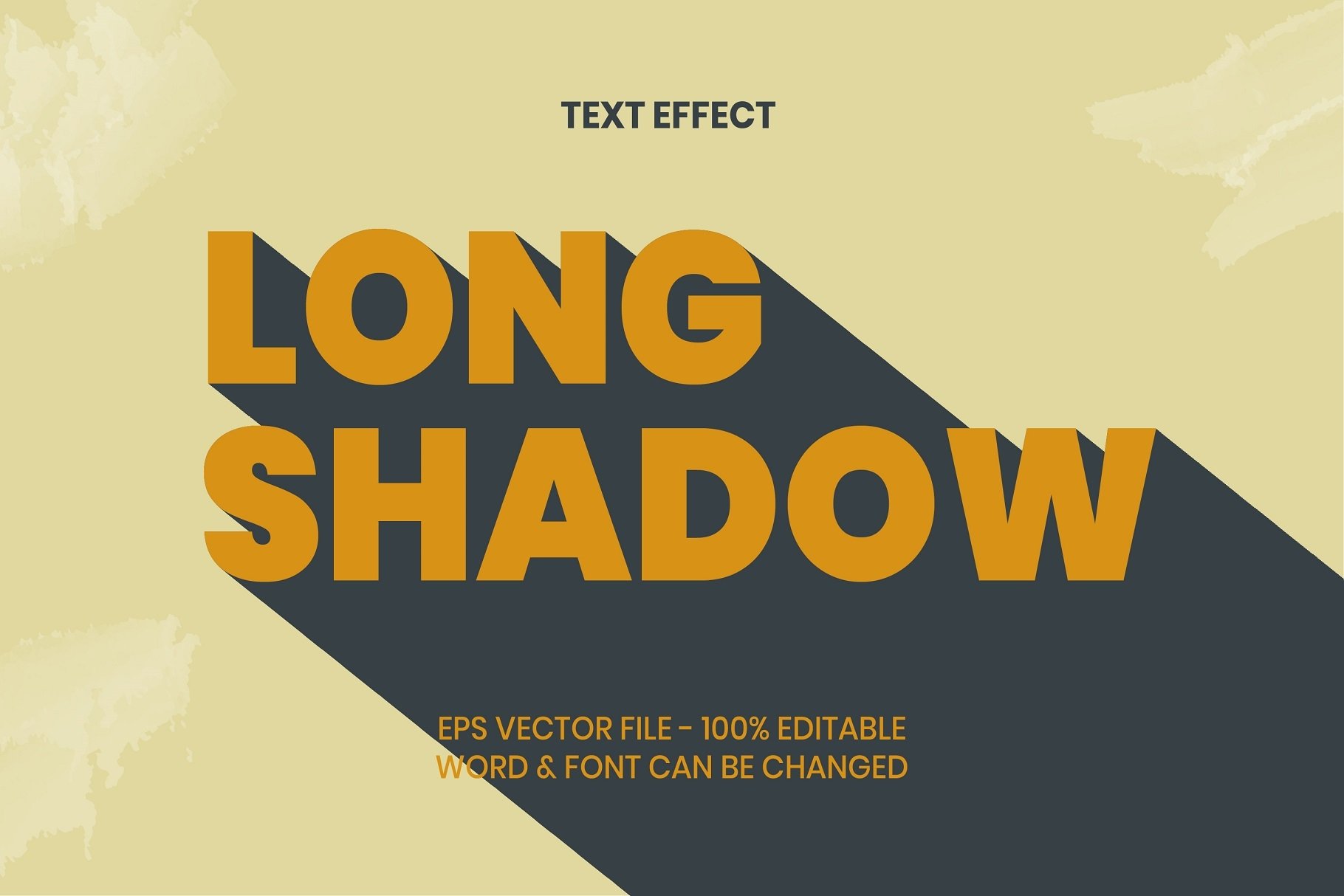 Text effect long shadow vintage style (1758709) | Illustrator Plugins ...