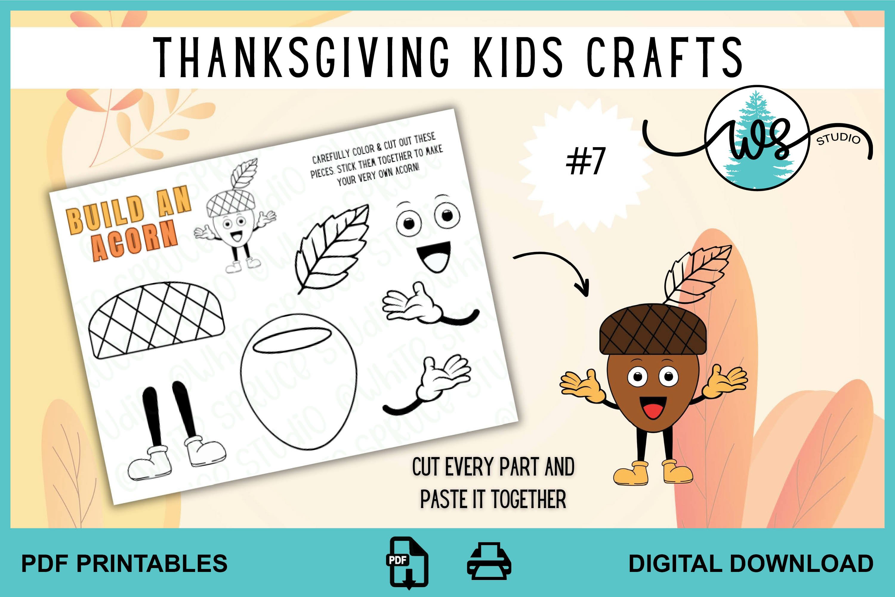 thanksgiving cutting projects coloring pages