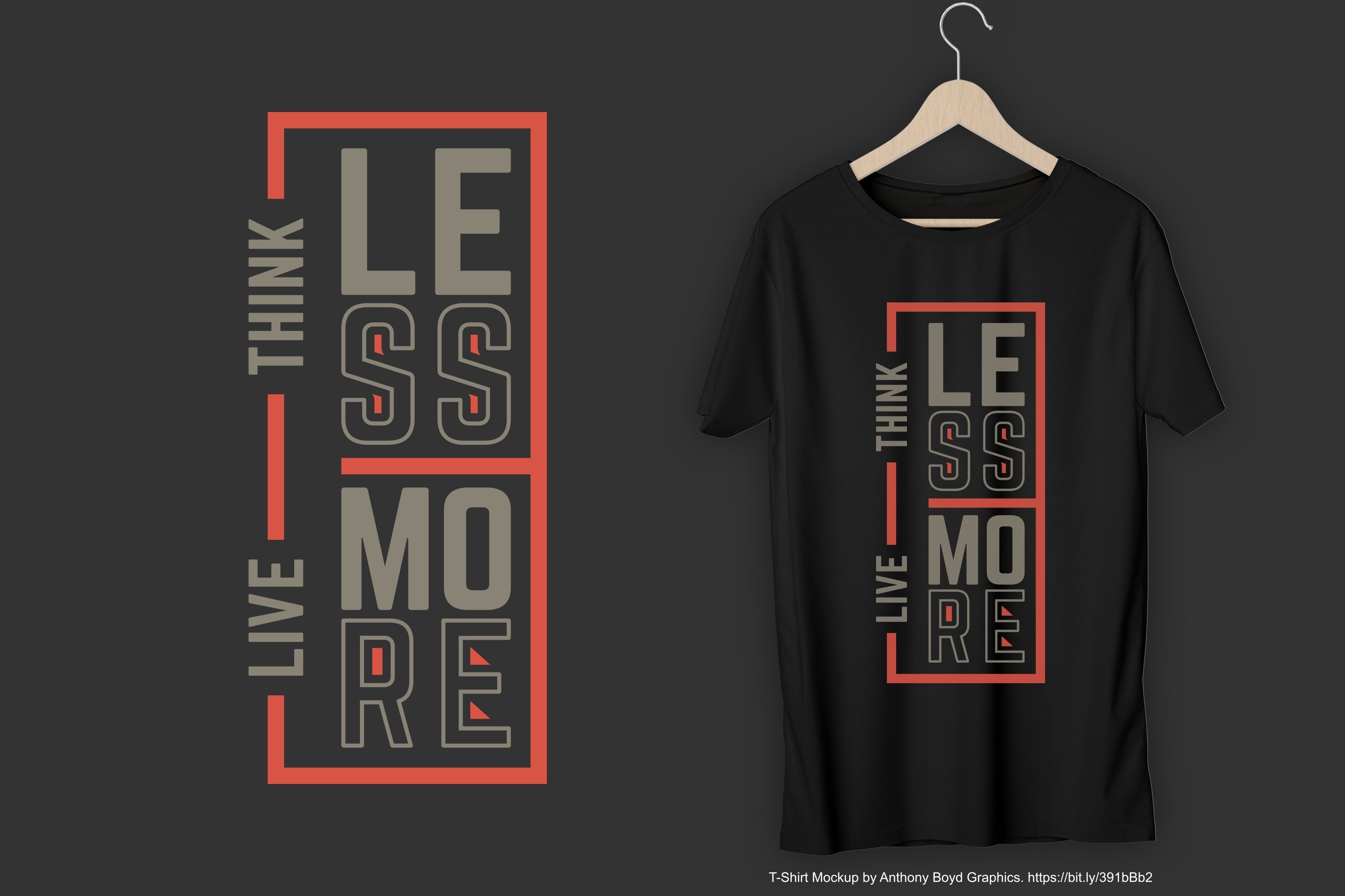Think Less Live More | Motivation T-Shirt Design SVG PNG EPS