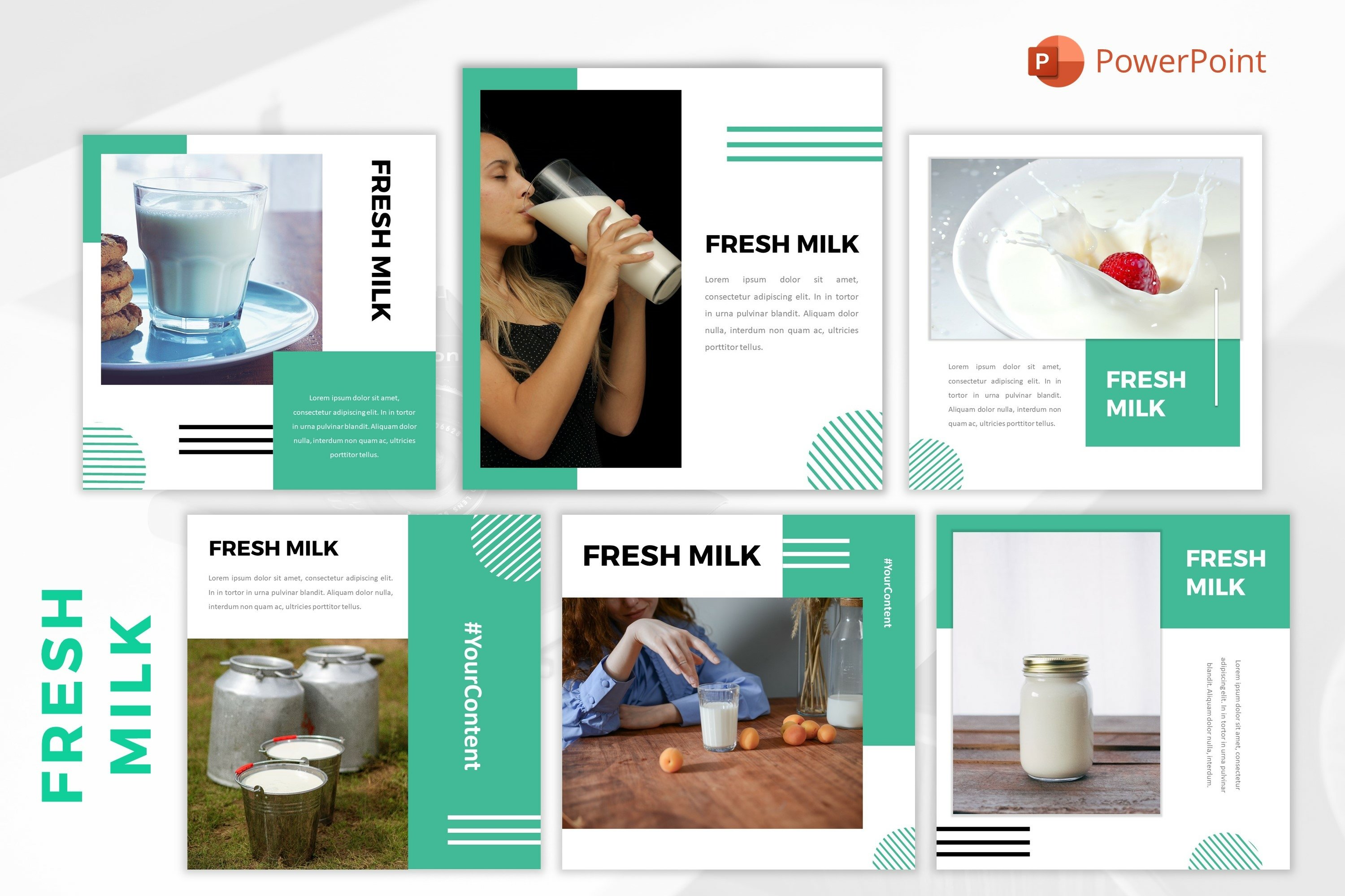 Milk Template Powerpoint