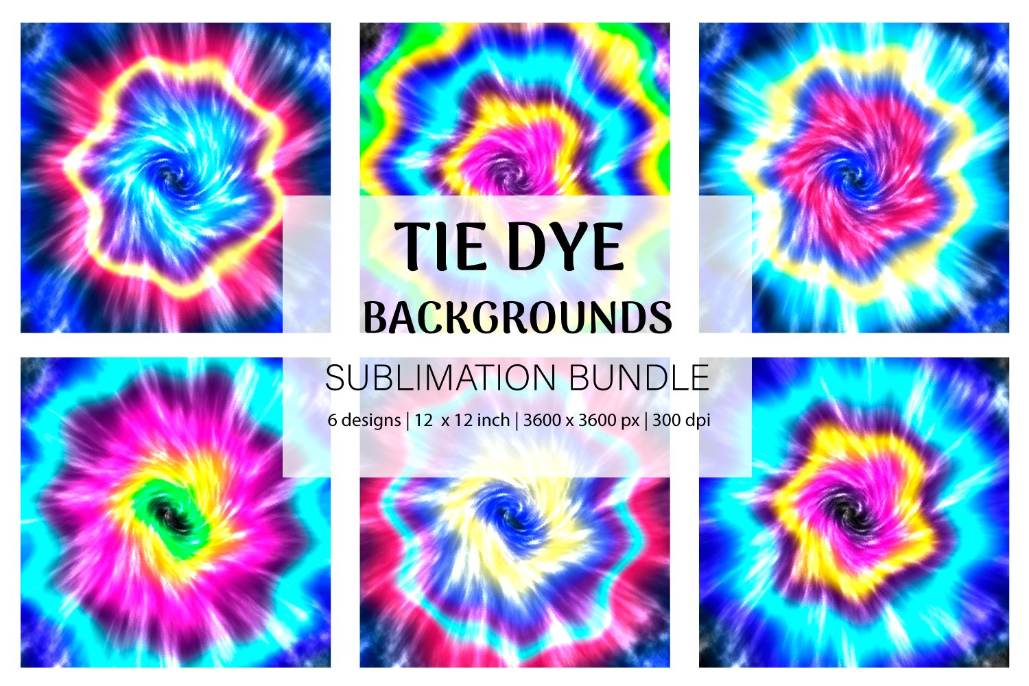 Neon Tie Dye Backgrounds