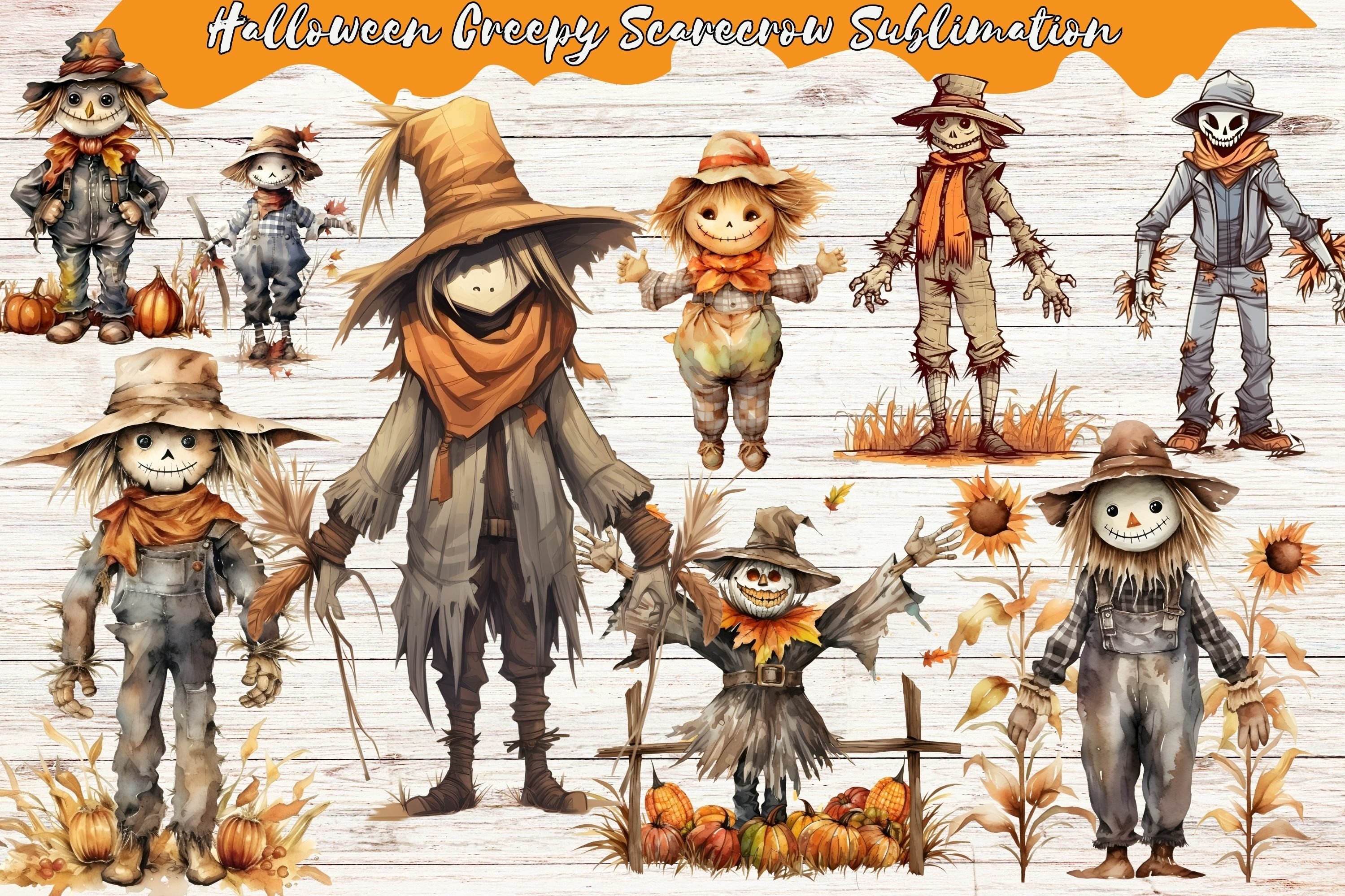 Scary Cartoon Scarecrow