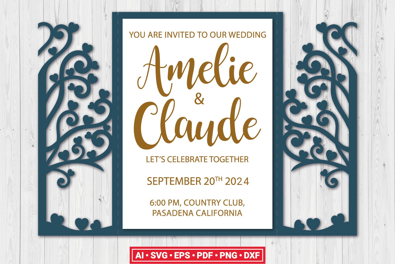 Laser Cut Tree Invitation Cricut