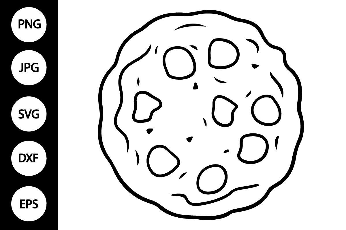 Chocolate Chip Cookie Outline
