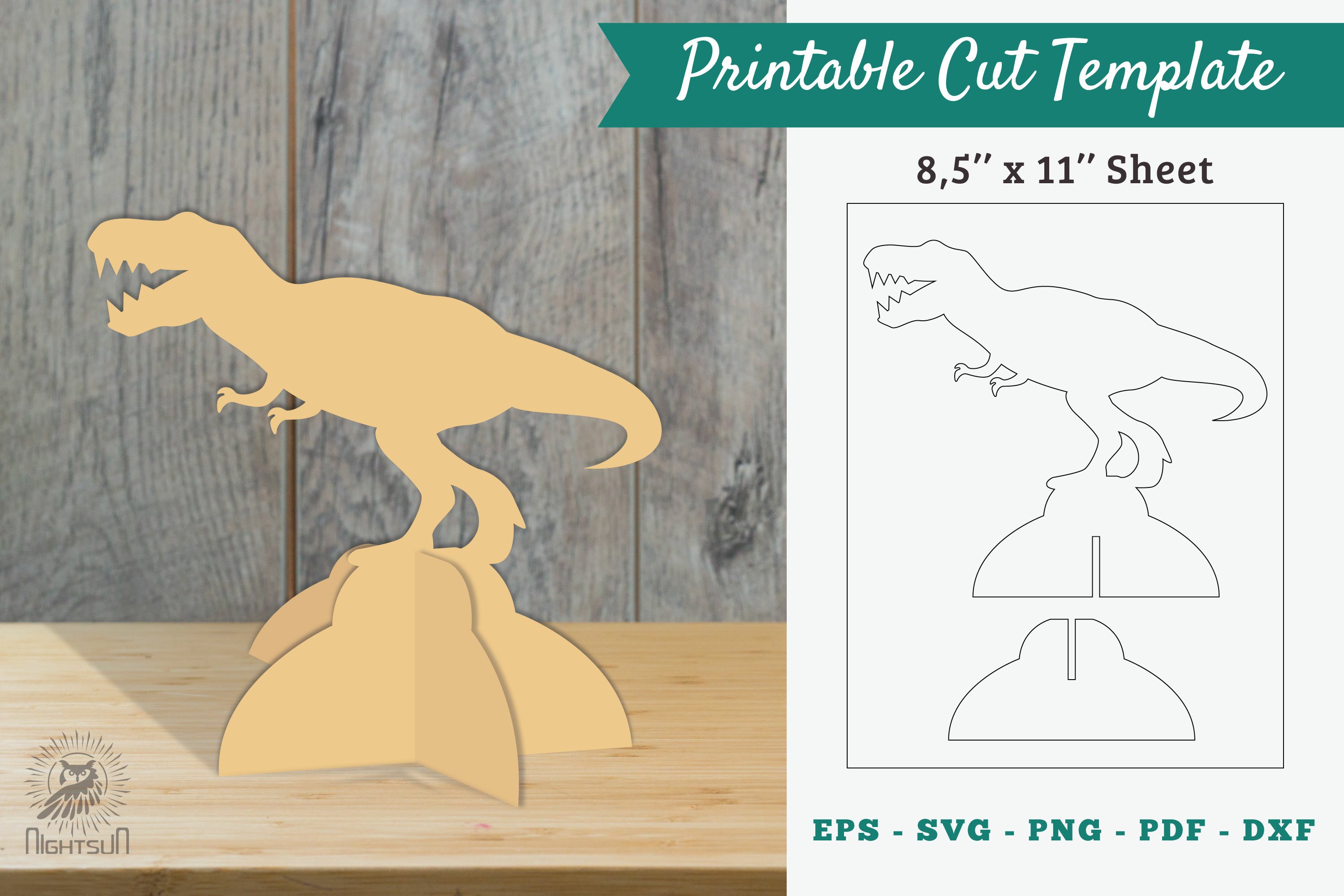 T Rex Cut Out Template
