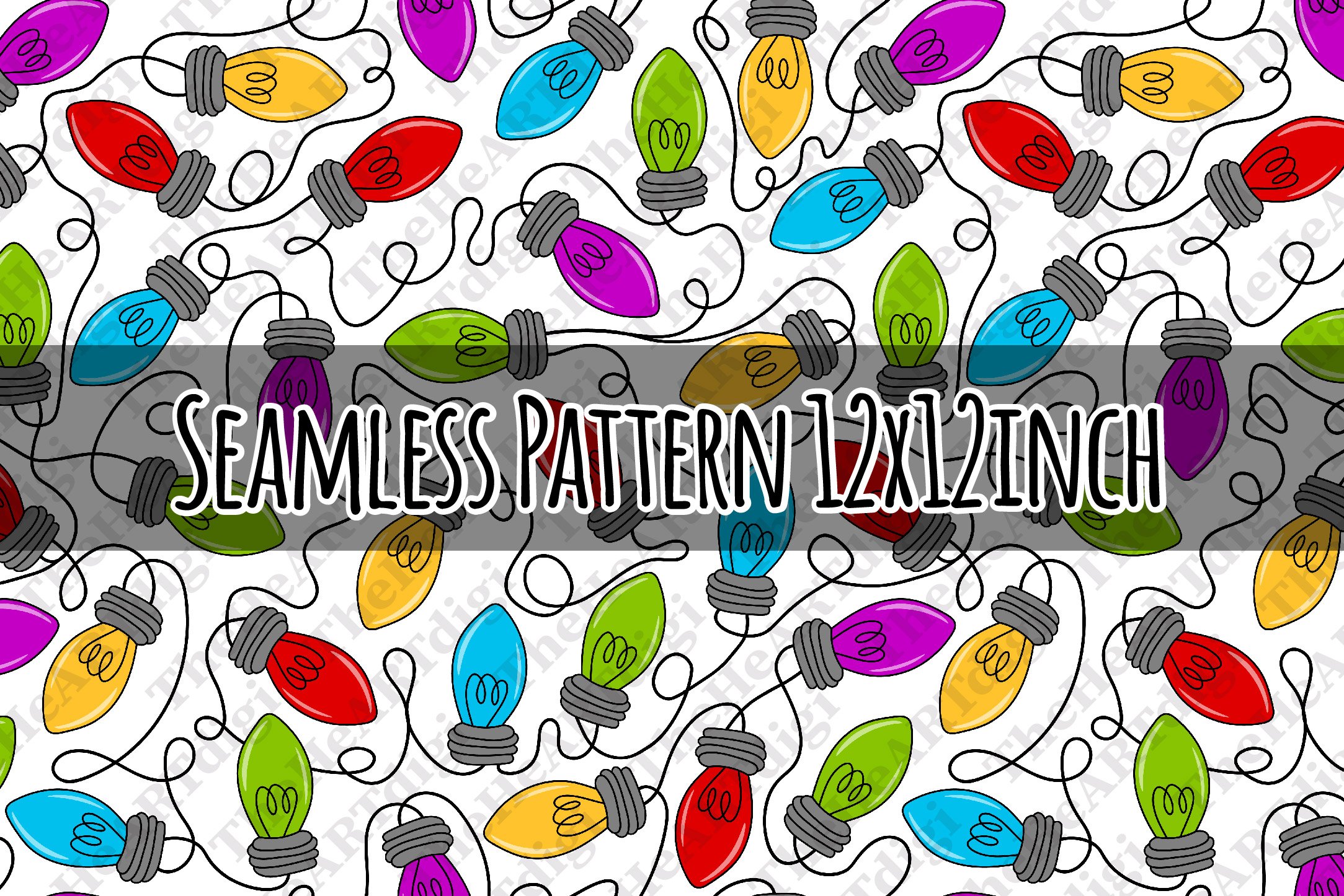 Christmas Lights Pattern Background