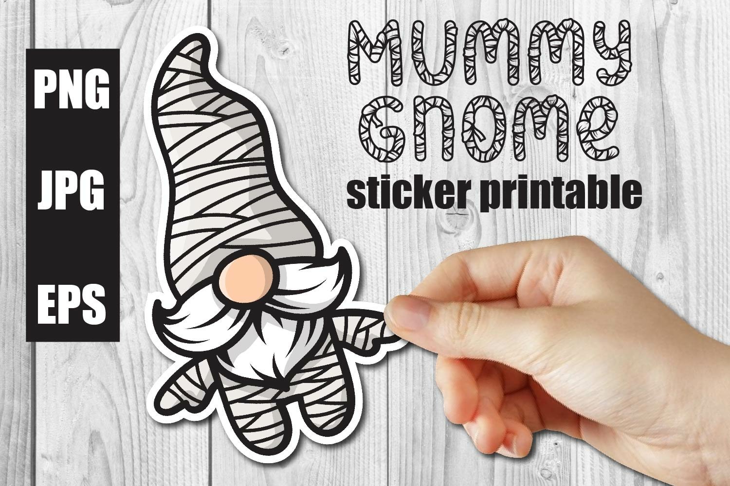 Mummy gnome sticker printable (2257313) | Stickers | Design Bundles
