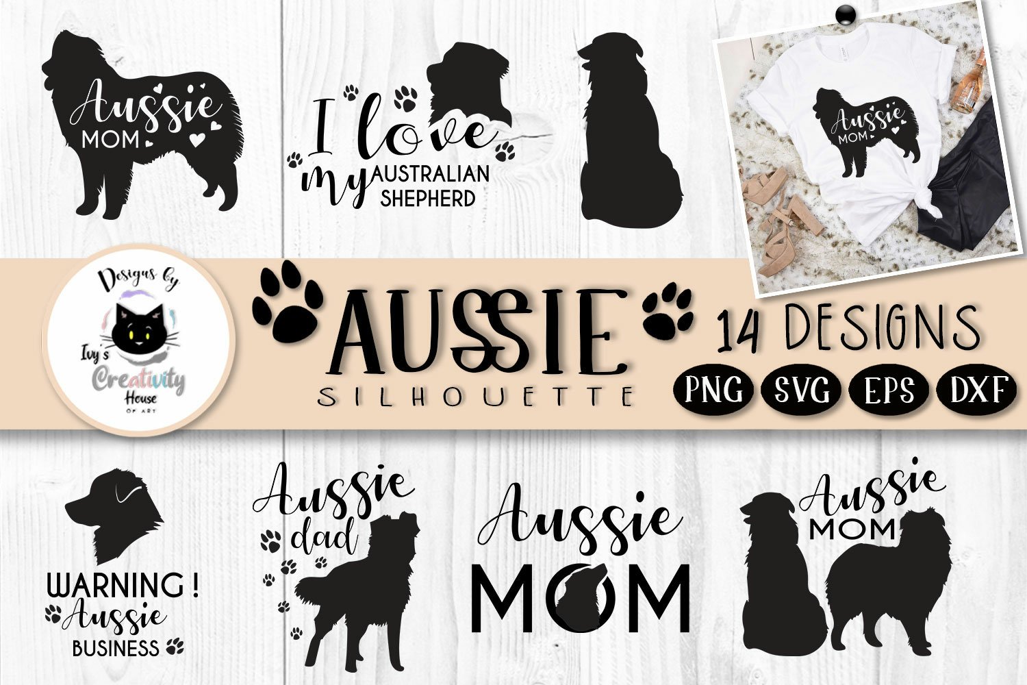 Art & Collectibles Drawing & Illustration Digital Australian shepherd ...