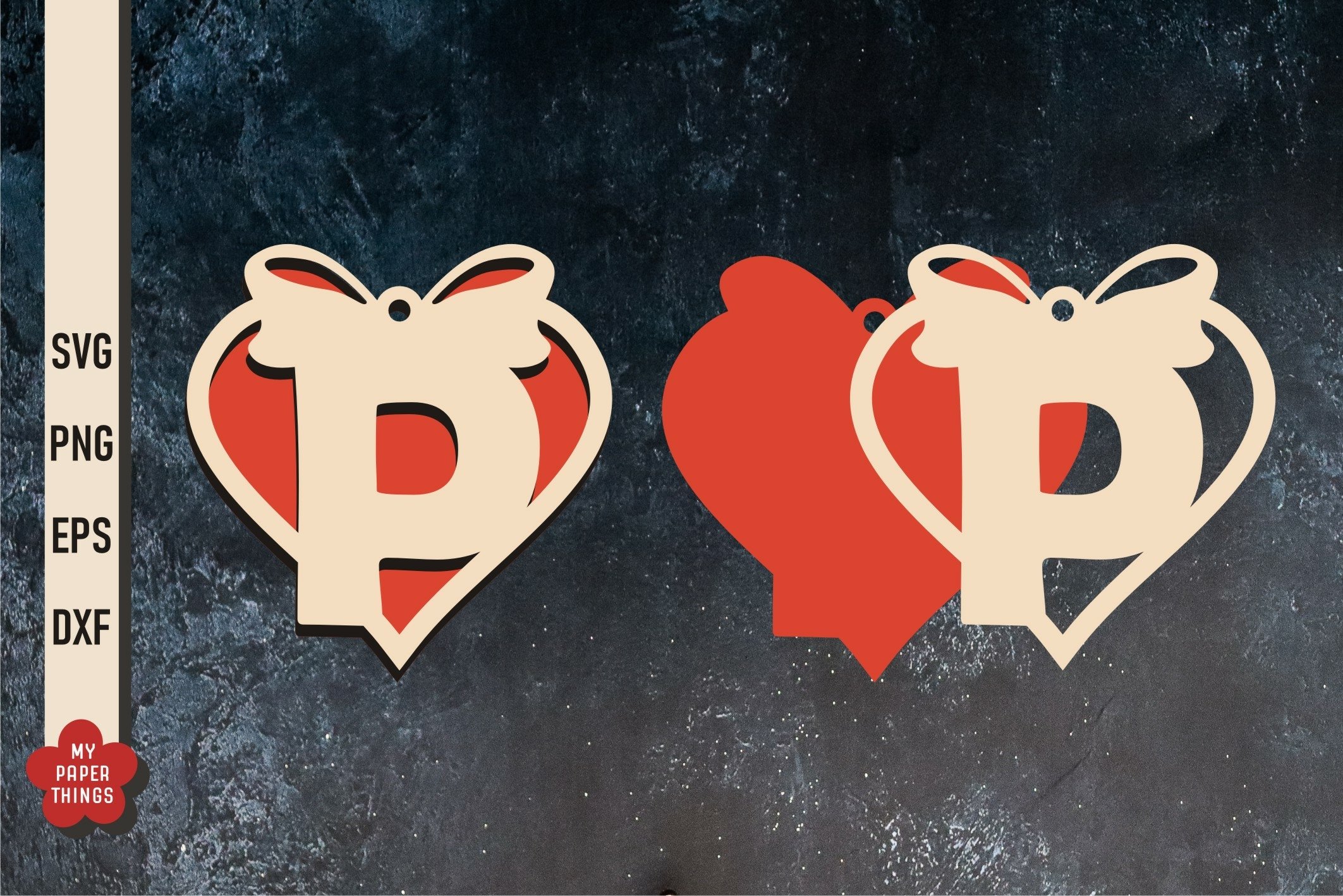 The Letter P In Heart
