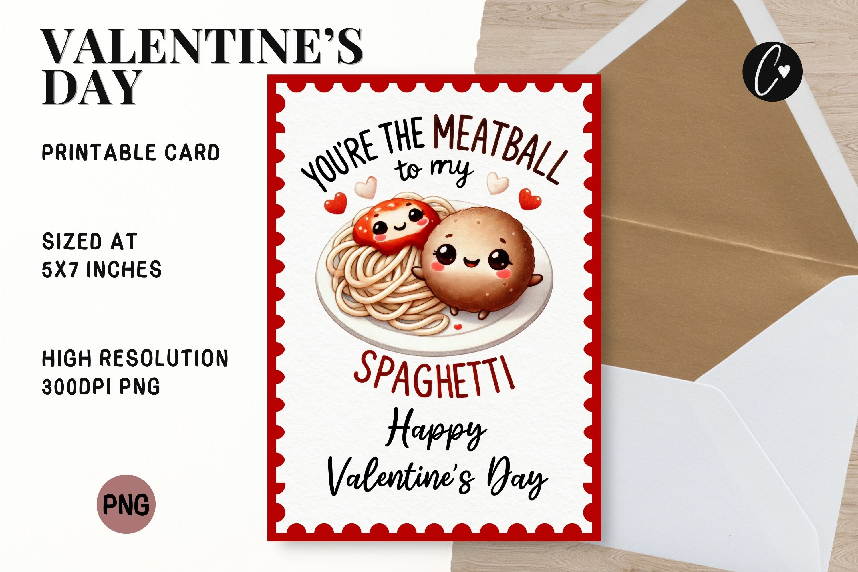 Funny Valentine Cards Printable Food Pun Valentine's Day Card | Funny