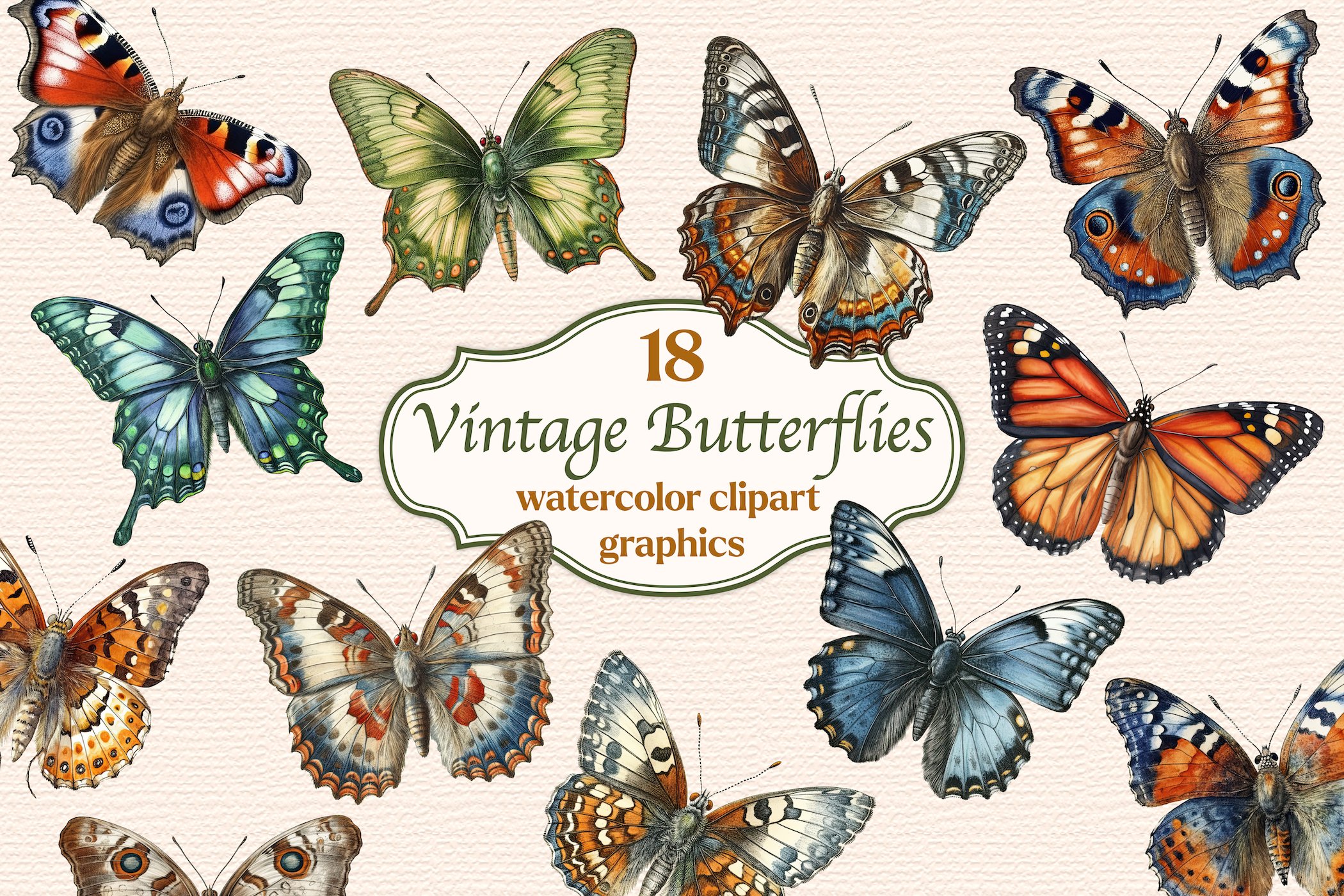 Vintage Butterfly Clip Art