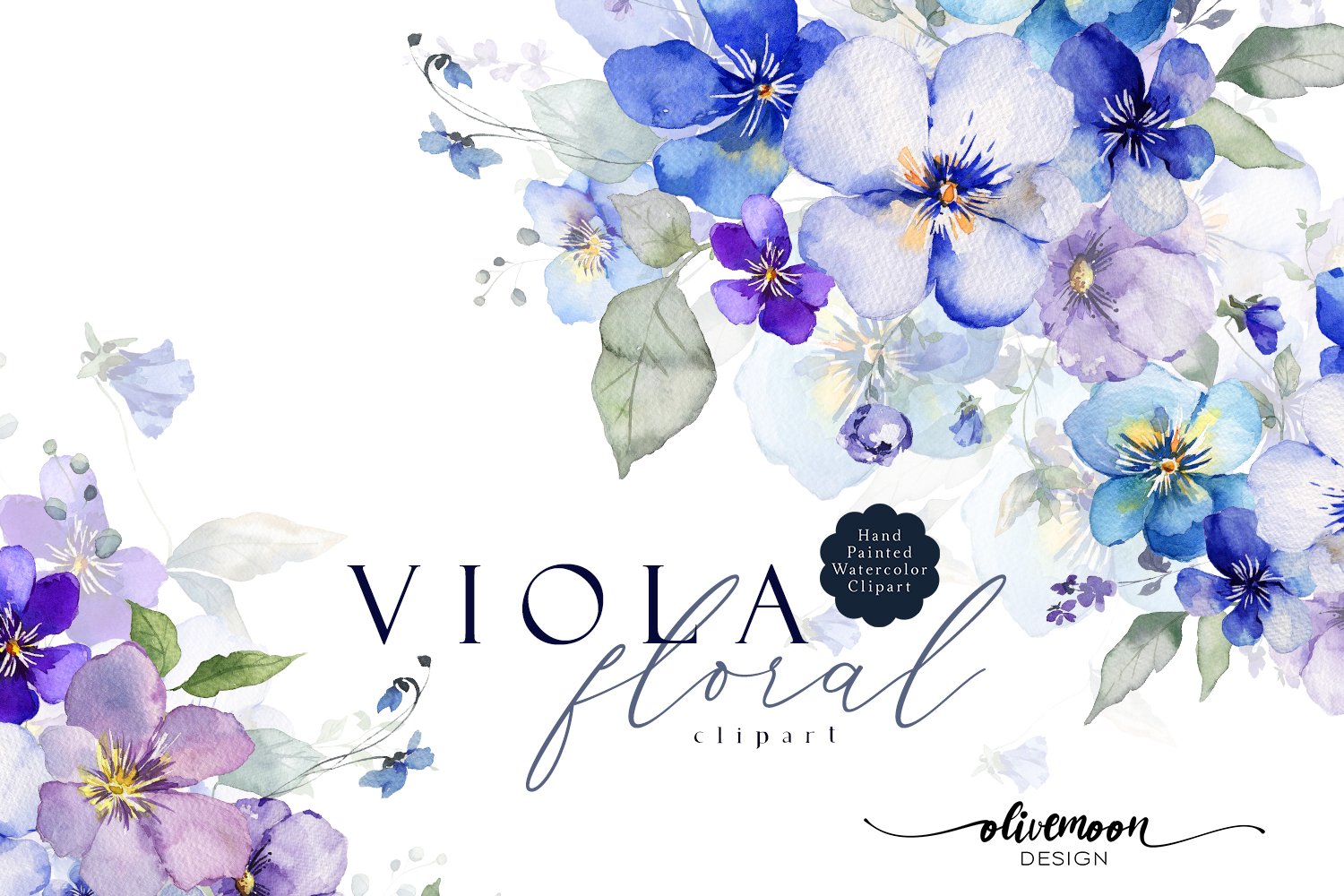 Light Purple Flowers Watercolor Cute Purple Flowers Color Stroke PNG