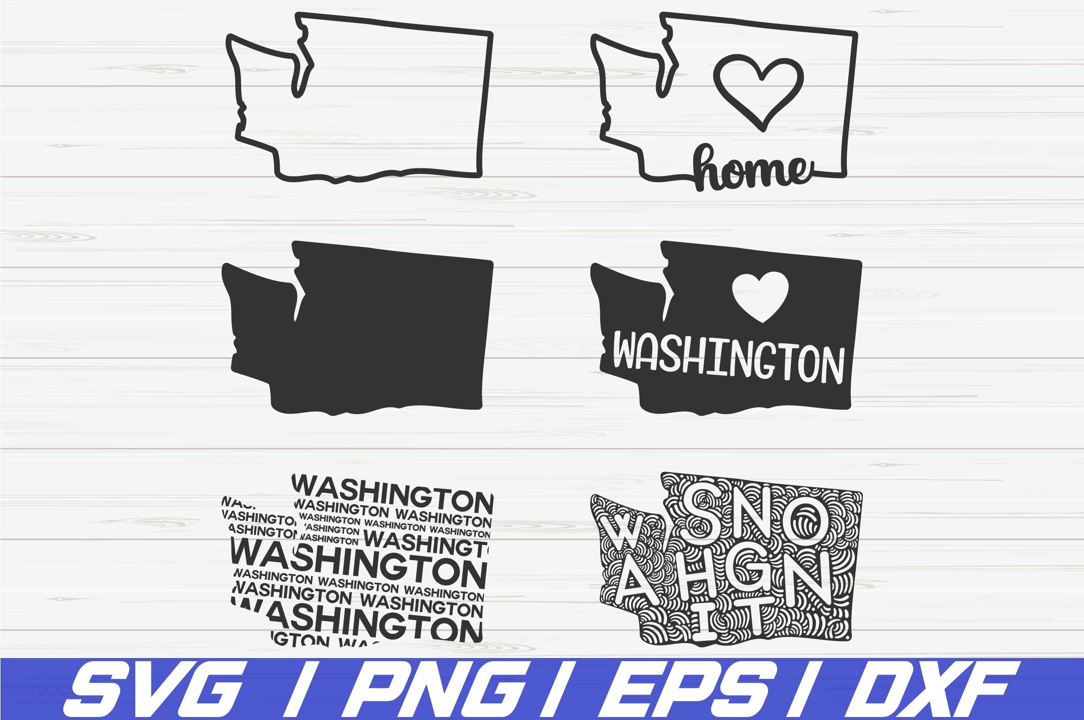 Art & Collectibles Clip Art 12 Designs Cameo Cricut Washington State ...