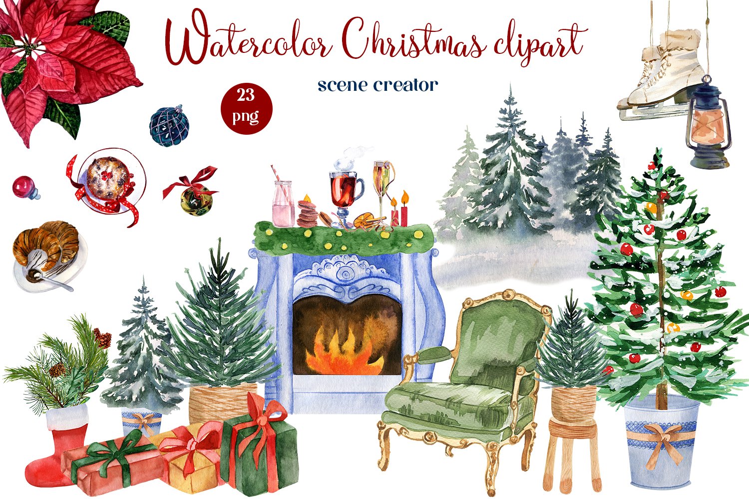 Christmas Scene Clip Art
