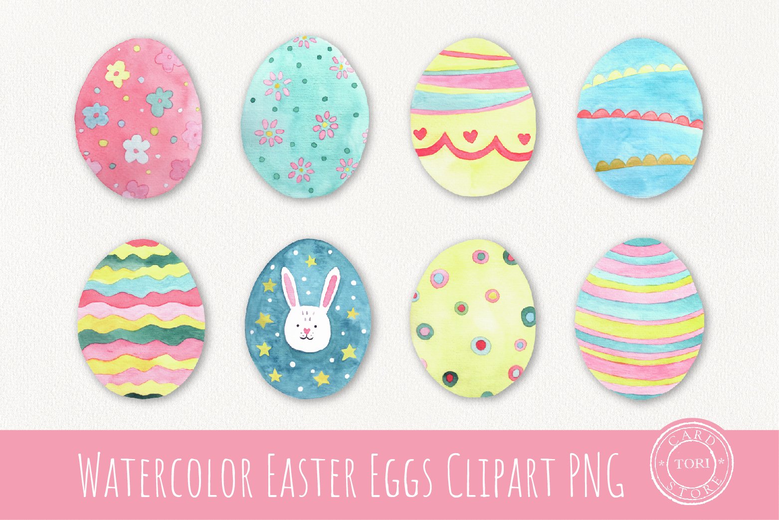 Cute Easter eggs Watercolor Clipart for Sublimation (1809153 ...
