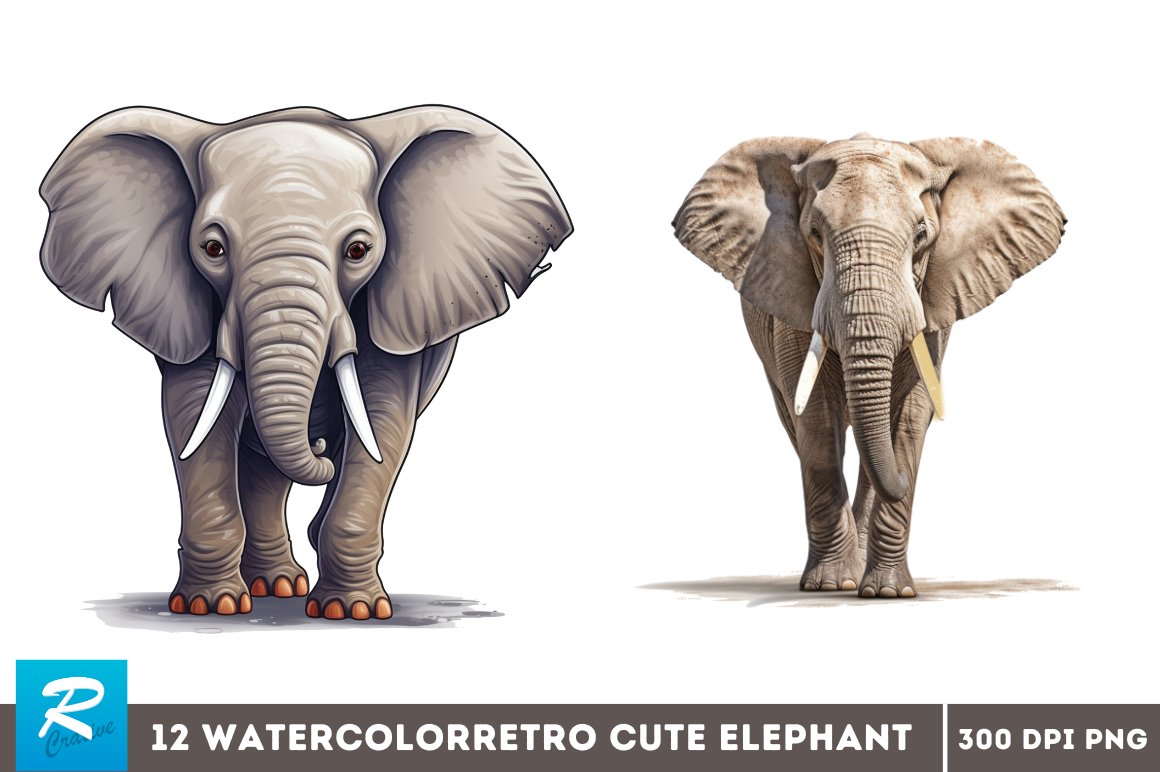 Aztec Elephant Drawing Side View