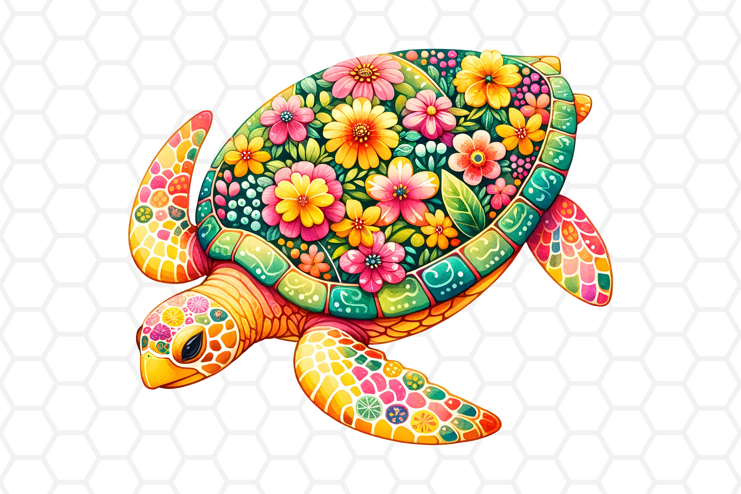 Colorful Turtles Clipart
