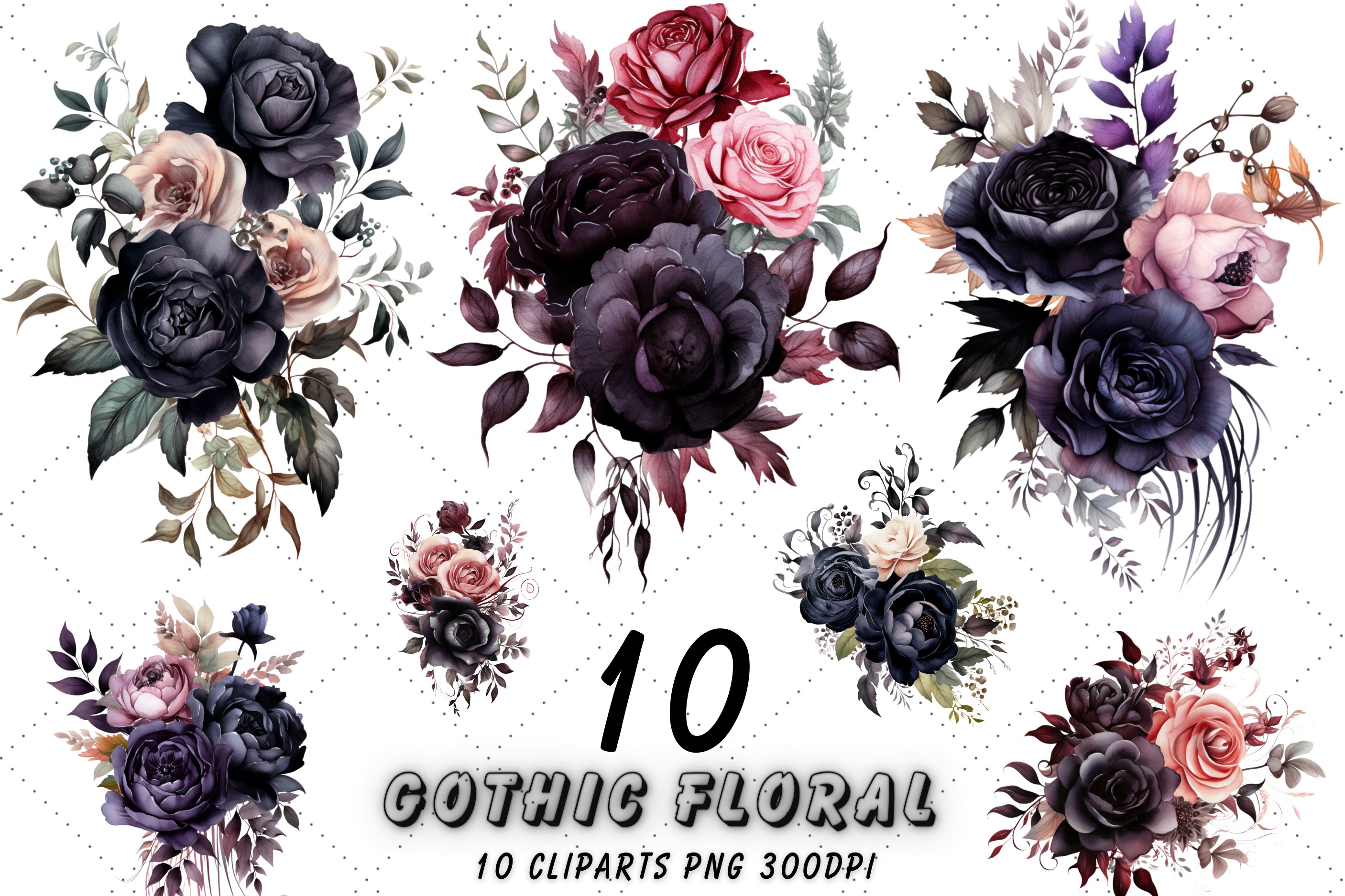 gothic floral pattern