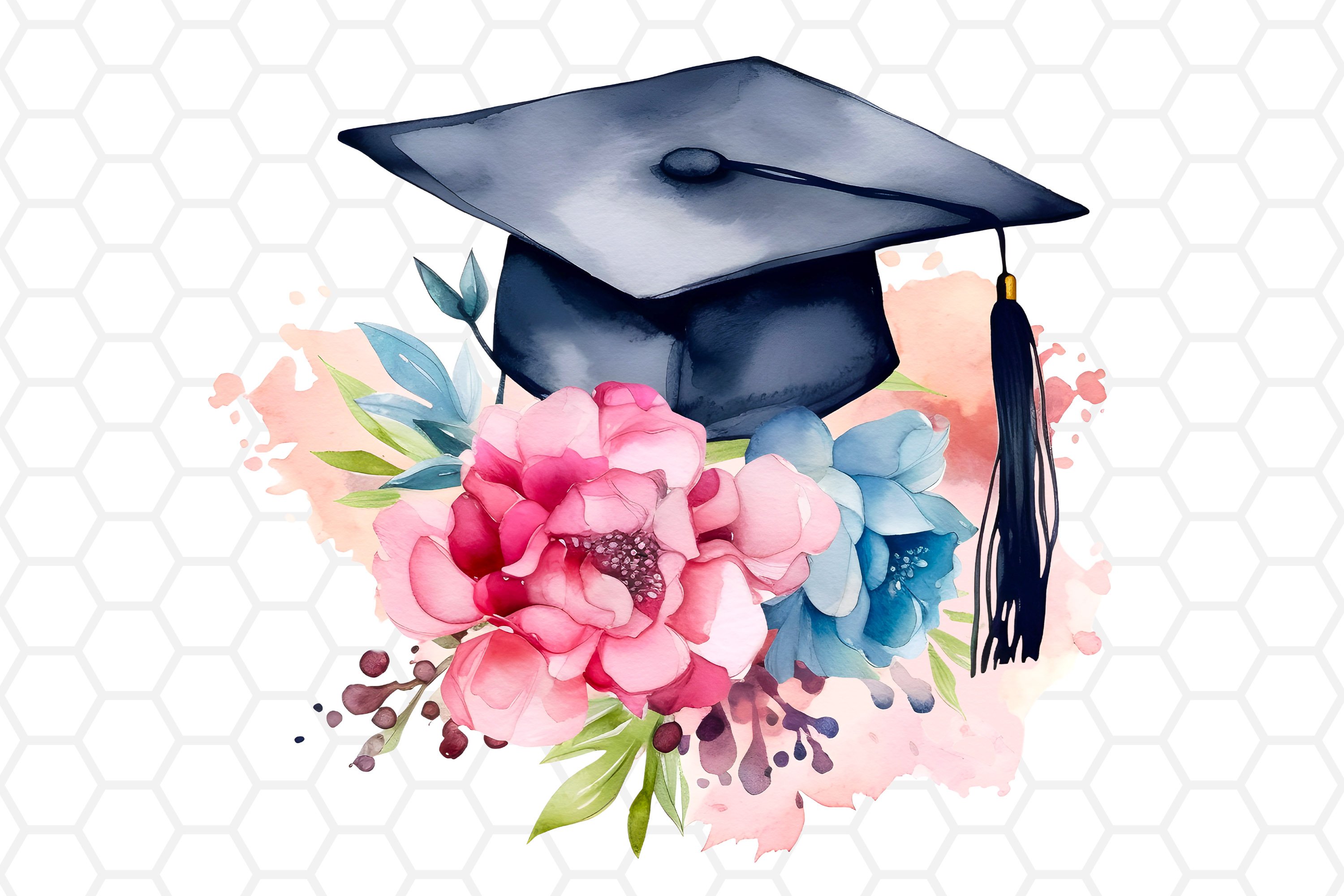 Pink Graduation Cap Clip Art