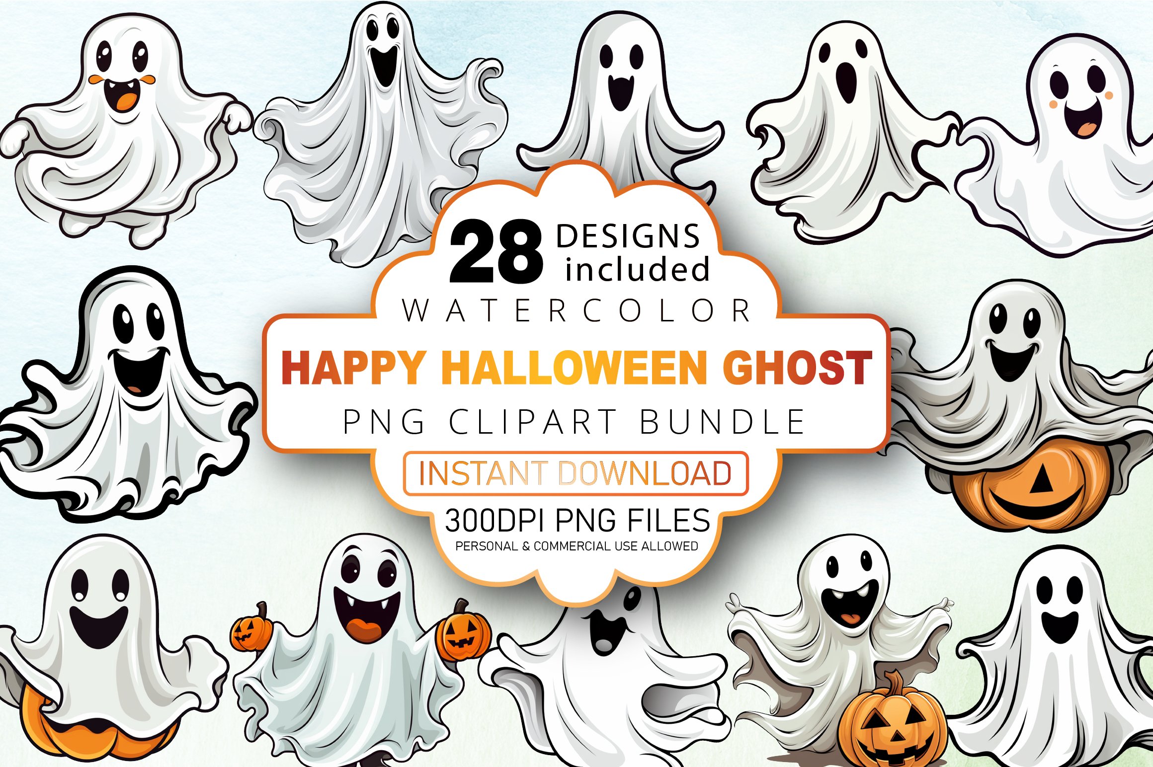 Happy Halloween Ghost Clip Art