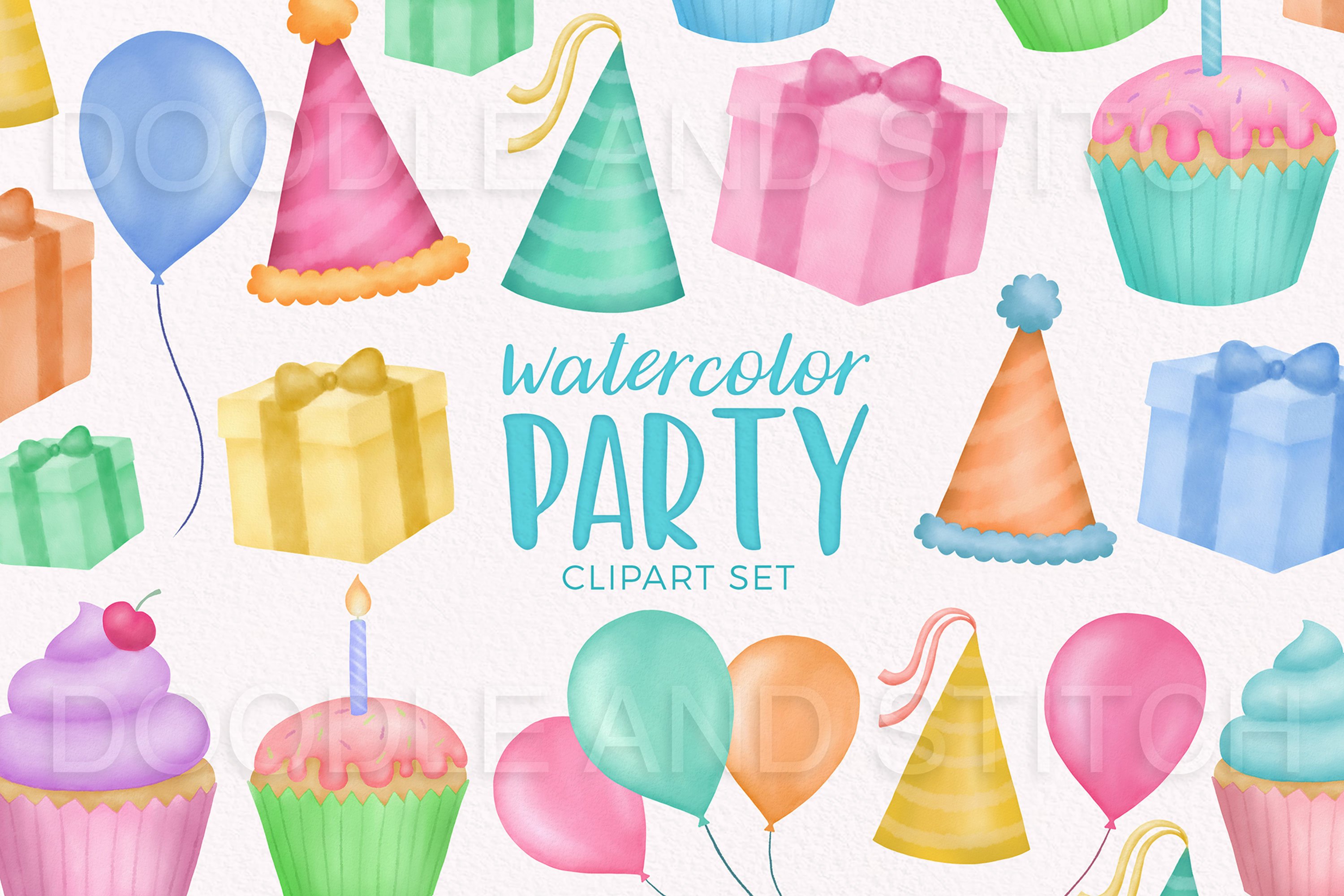 Party Watercolor Clipart Illustrations (1831603) | Illustrations ...