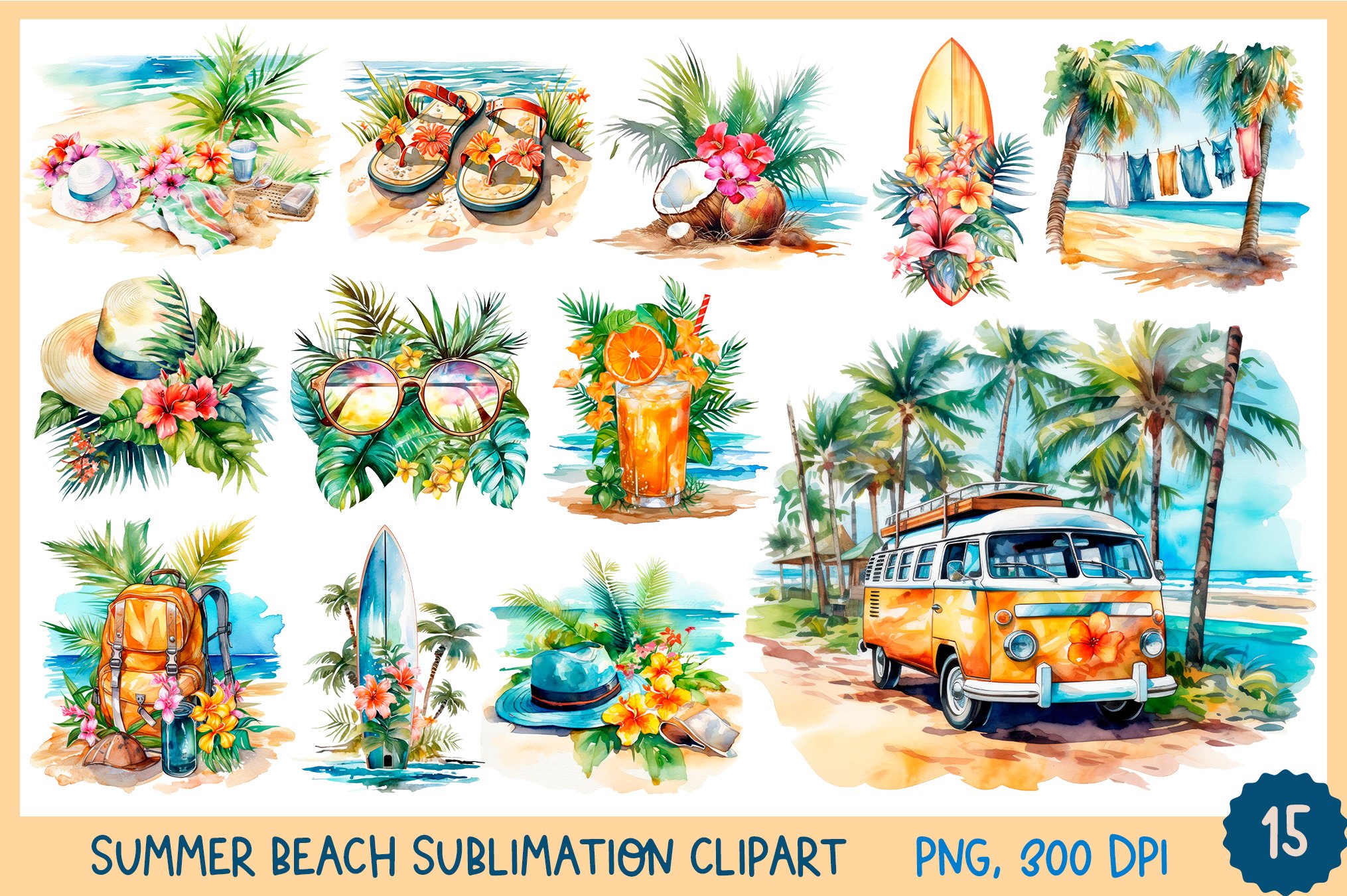 Tropical Beach Clipart
