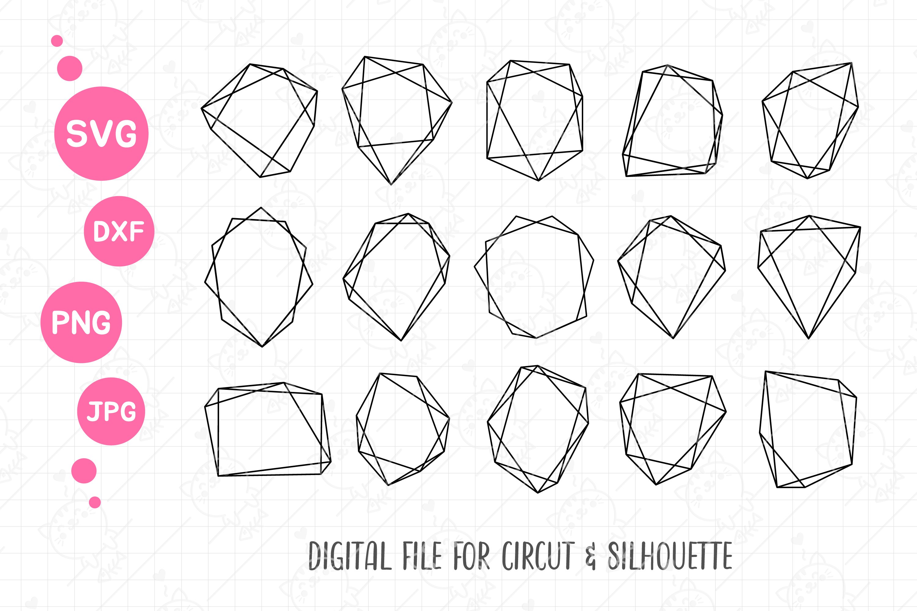 geometric frame svg | Double line frame bundle svg (1794816) | SVGs ...